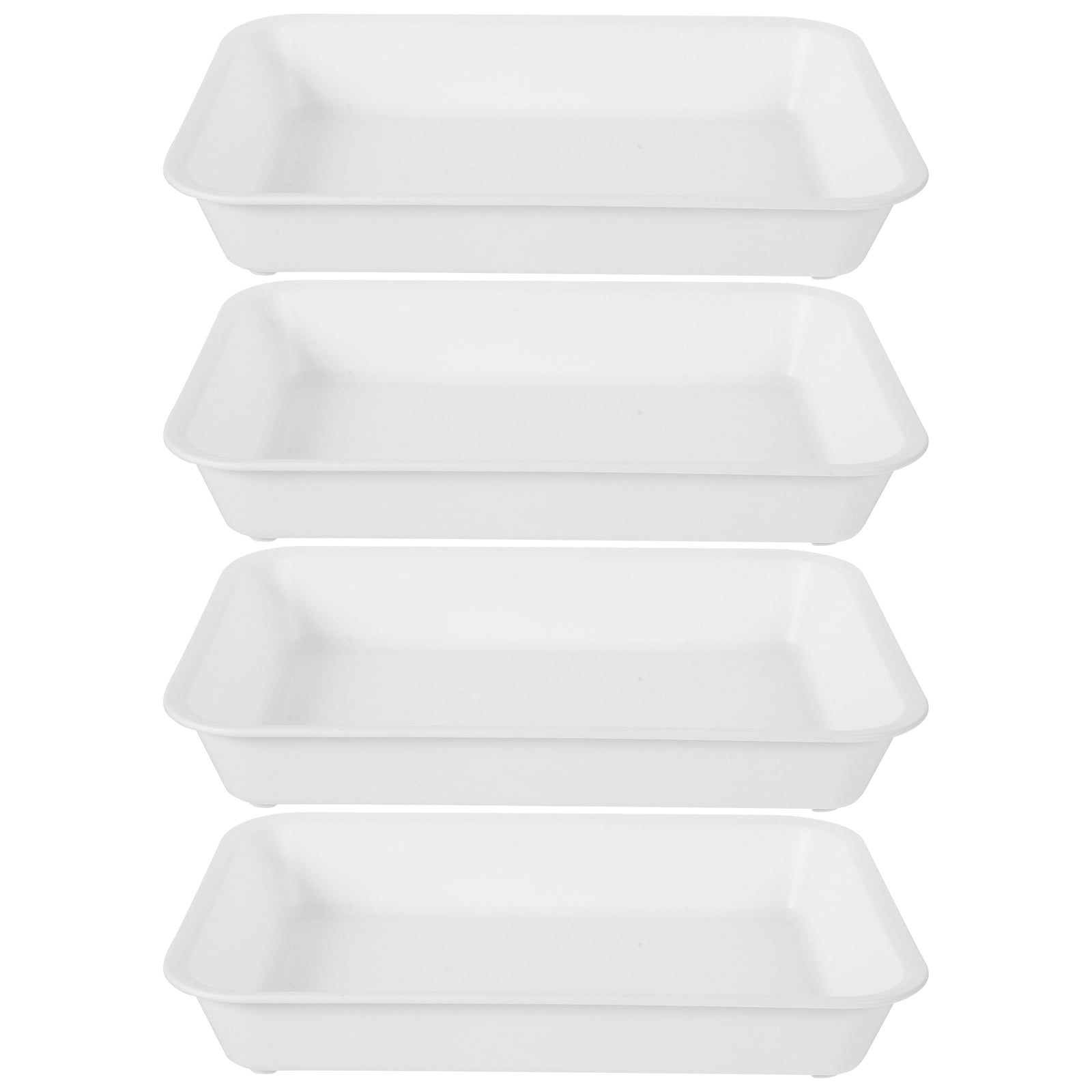 MEIBUTYUP Trays For Food Rectangle 4Pcs 9.63X6.88X1.57in - Walmart.com