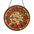 Food Theme Stained Glass Style Window Suncatcher, Pizza Art Panel ...