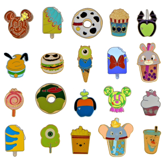 Disney Food Themed Pin Set 5 Assorted Trading Pins for Collecting and ...
