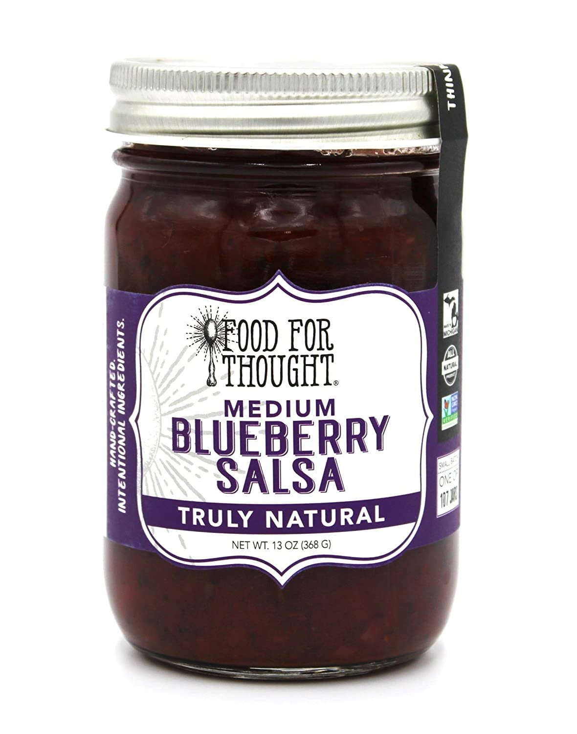Food for Thought Medium Blueberry Salsa - Hand Crafted in Small Batches ...