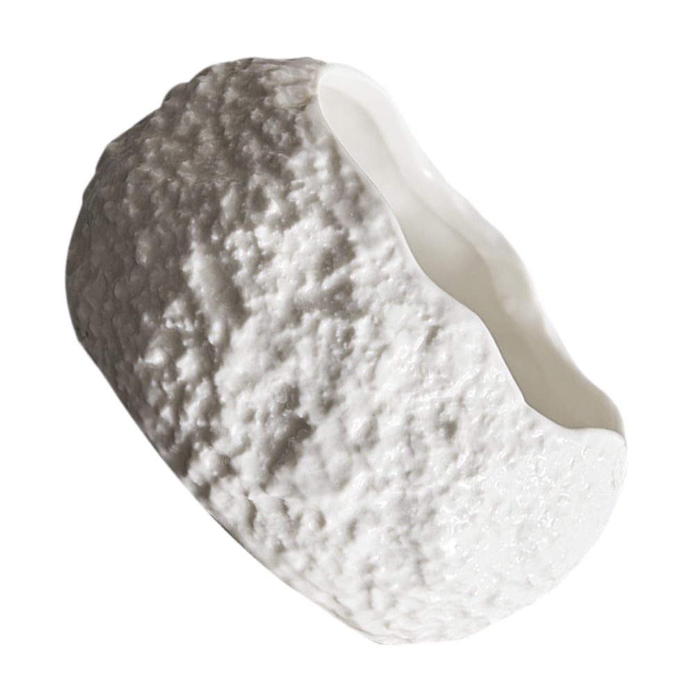 MEIBUTYUP White Ceramic Dessert Bowl, Irregular Shape, and Functional ...