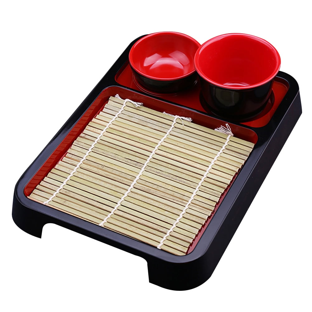 Food Tray Rolling Sushi Mats Japanese Foods Platter Cold Noodle Dish ...