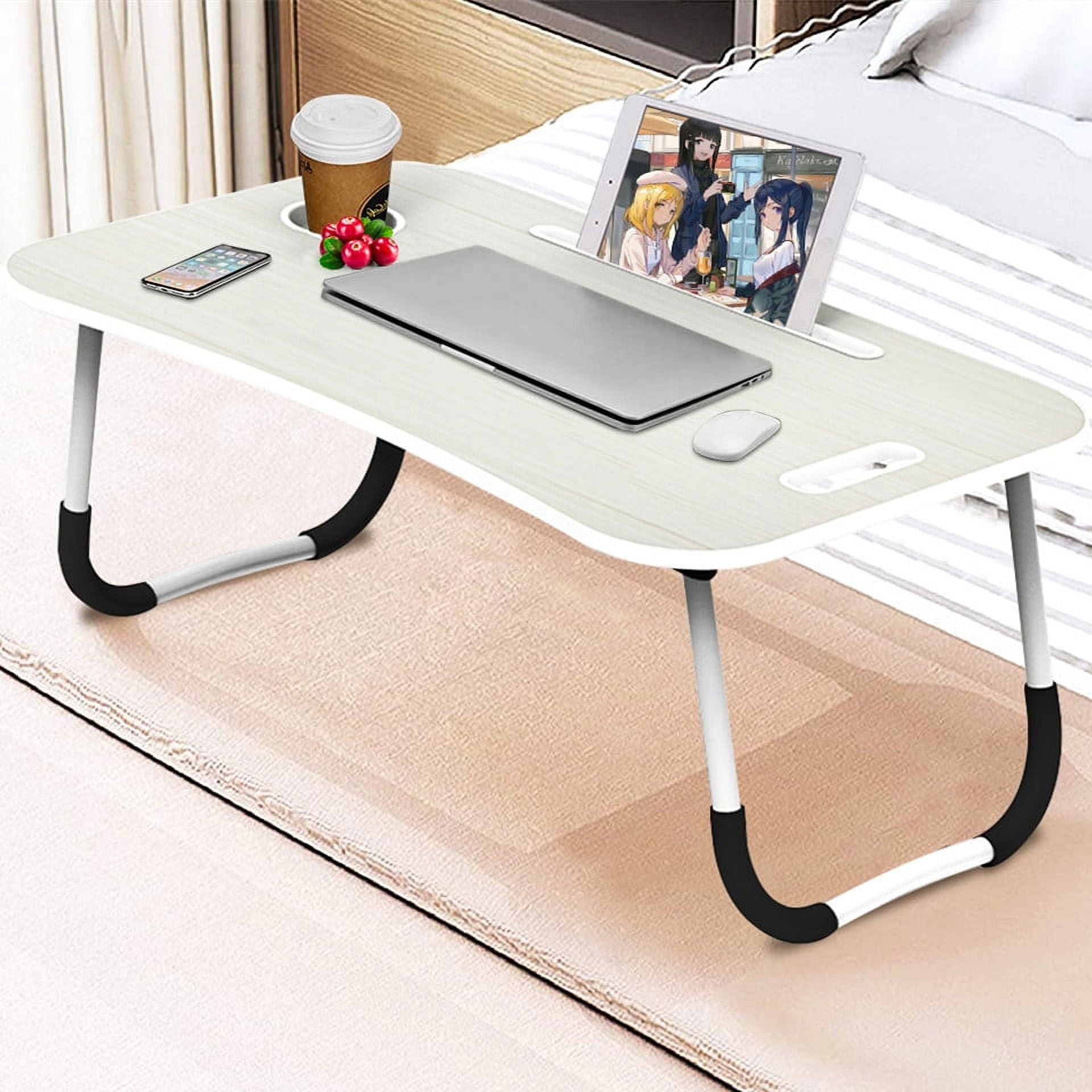 Laptop Tray for Bed, Foldable Laptop Bed Desk with Legs, Portable ...
