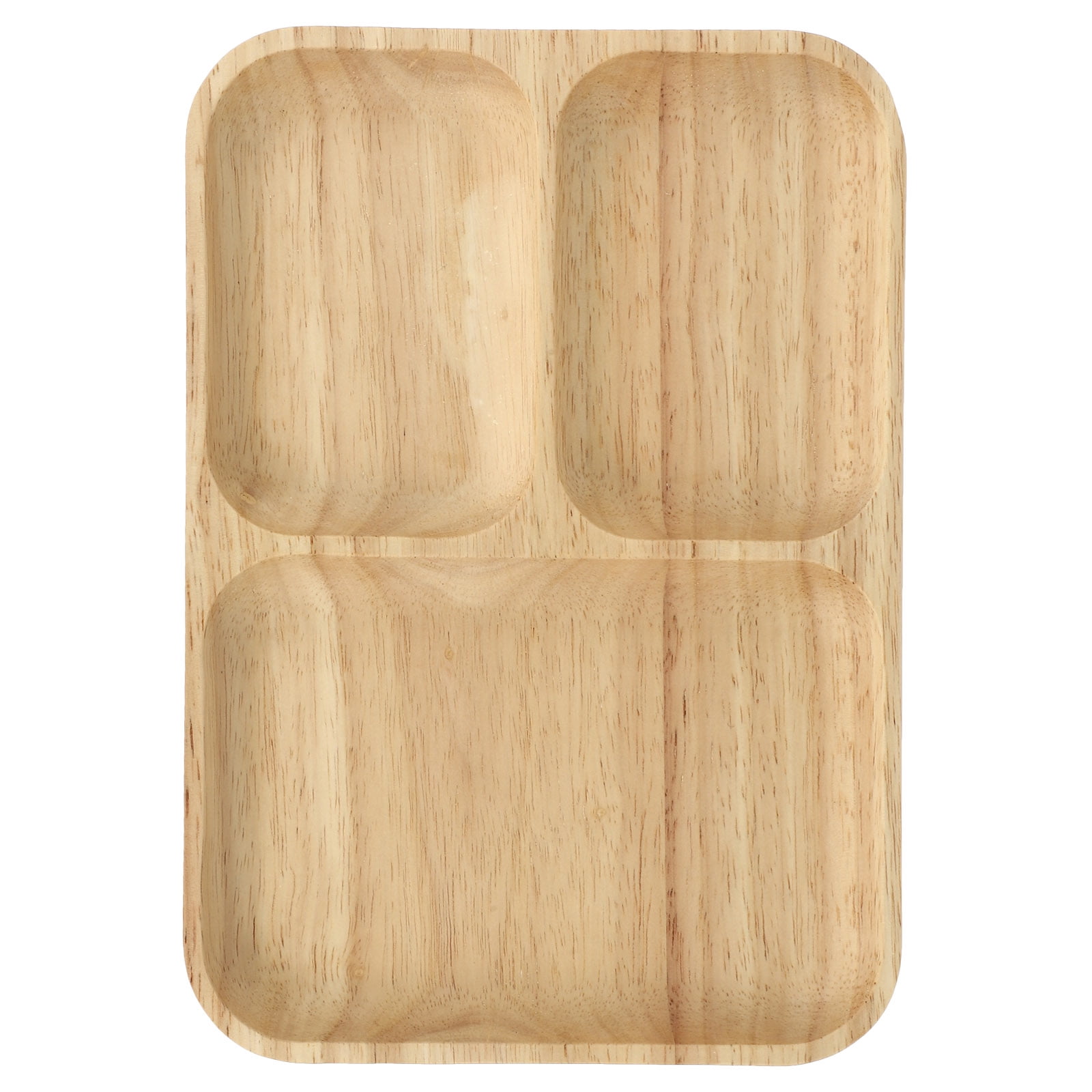Food Tray with Compartments Wooden Food Tray Cafe Serving Tray ...