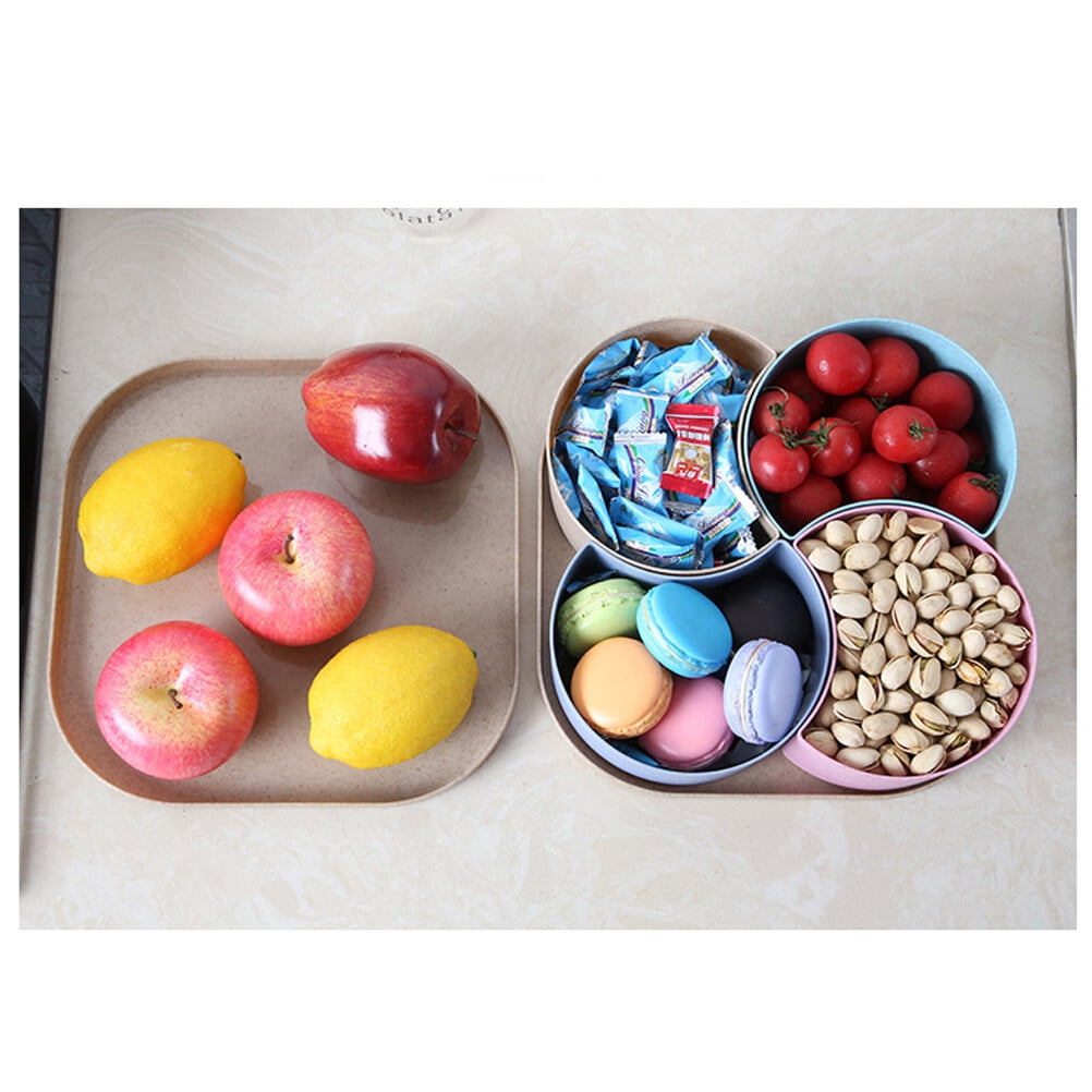 Food Tray with Cover Snack Living Toom Decore Friendly - Walmart.com