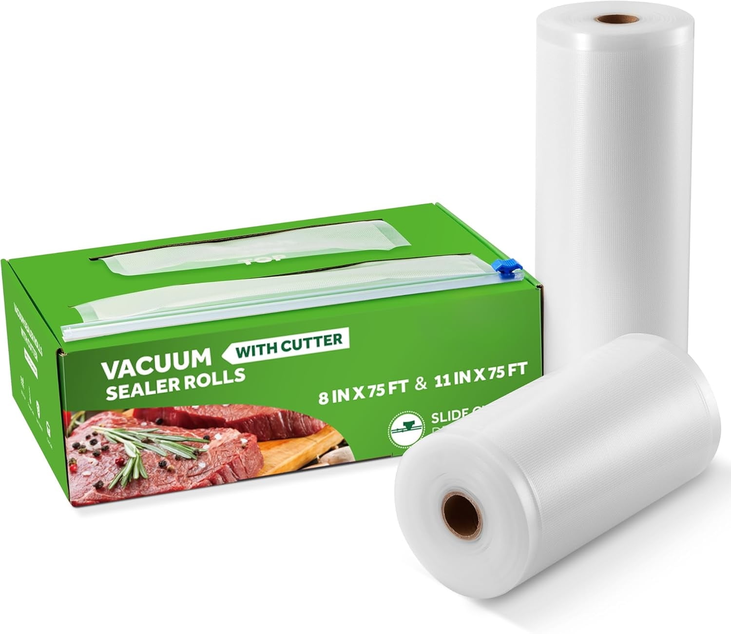 Food Vacuum Seal Roll Keeper with Cutter Dispenser, Commercial Grade ...