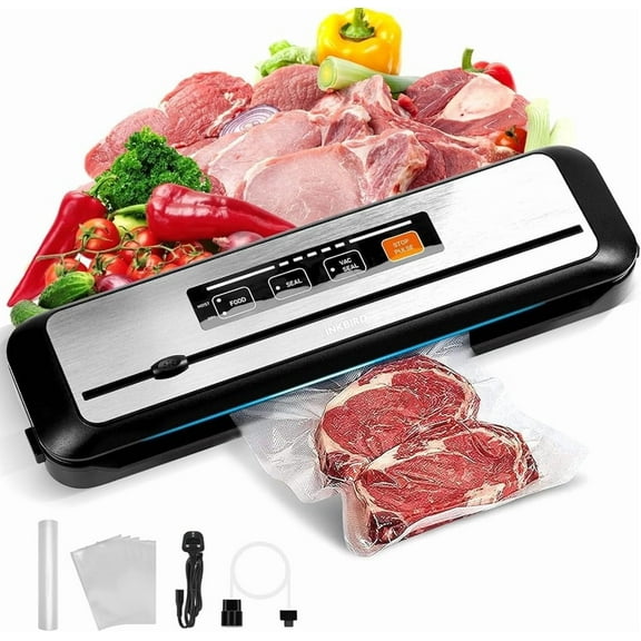 Vacuum Sealer Machine with Starter Kit, Automatic PowerVac Air Sealing ...