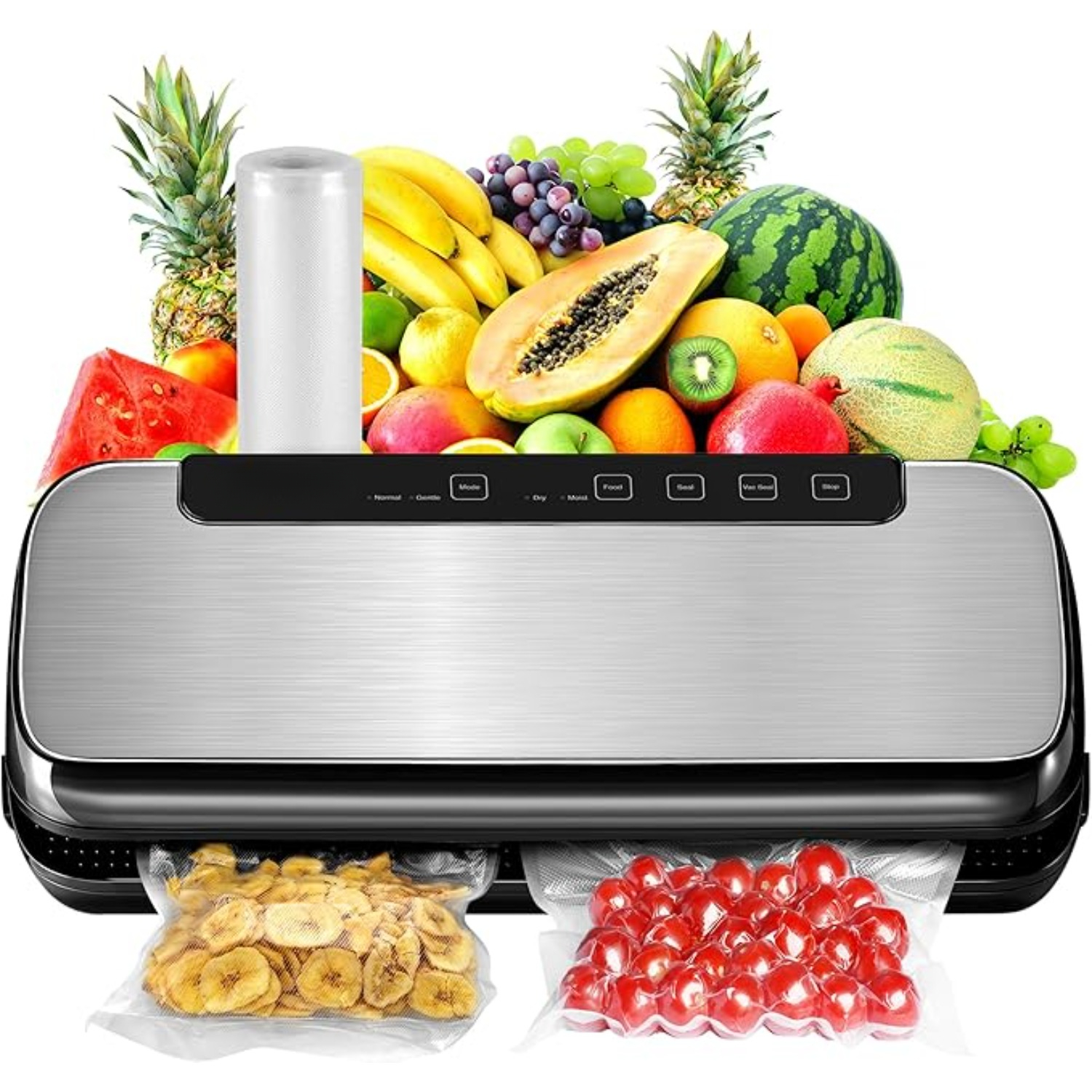 Food Vacuum Sealer Machine, Stainless Steel Automatic Air Sealing ...