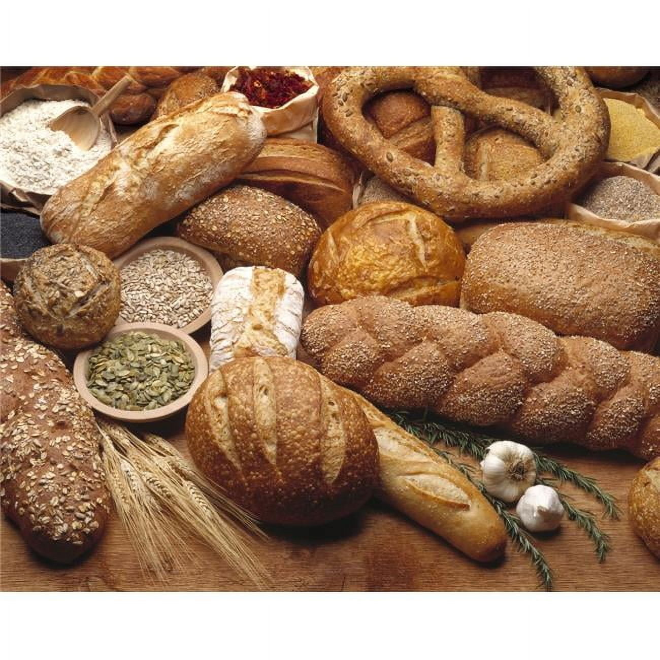 Food - Various types of breads and some of their ingredients. Poster ...