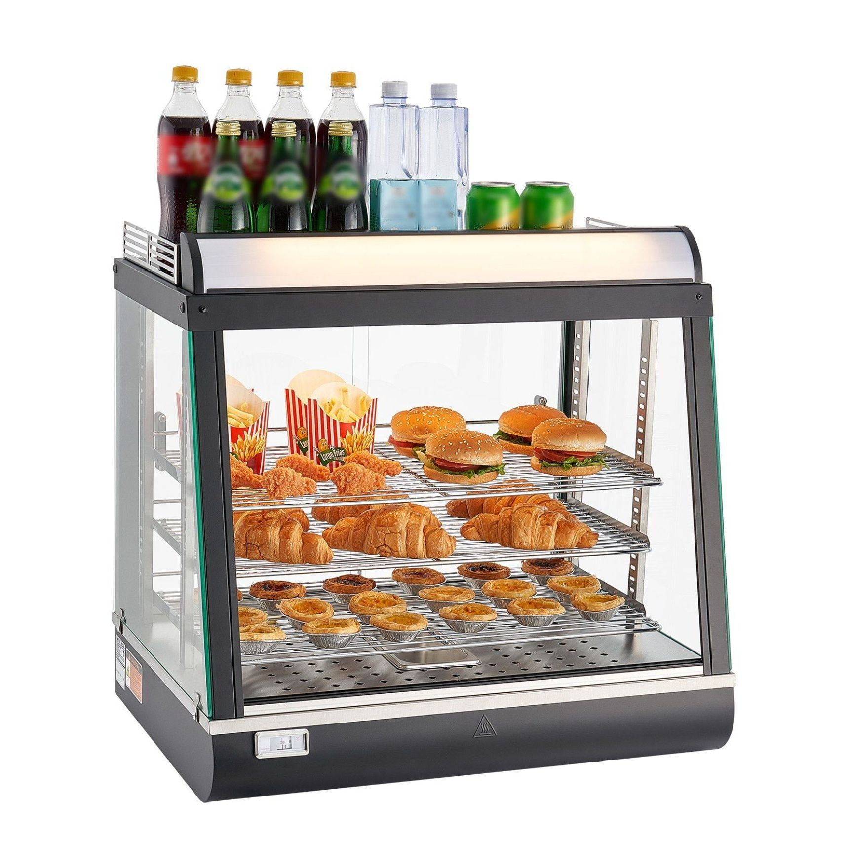 Food Warmer Display 3-Tier, 1200W Commercial Food Warmer with LED ...