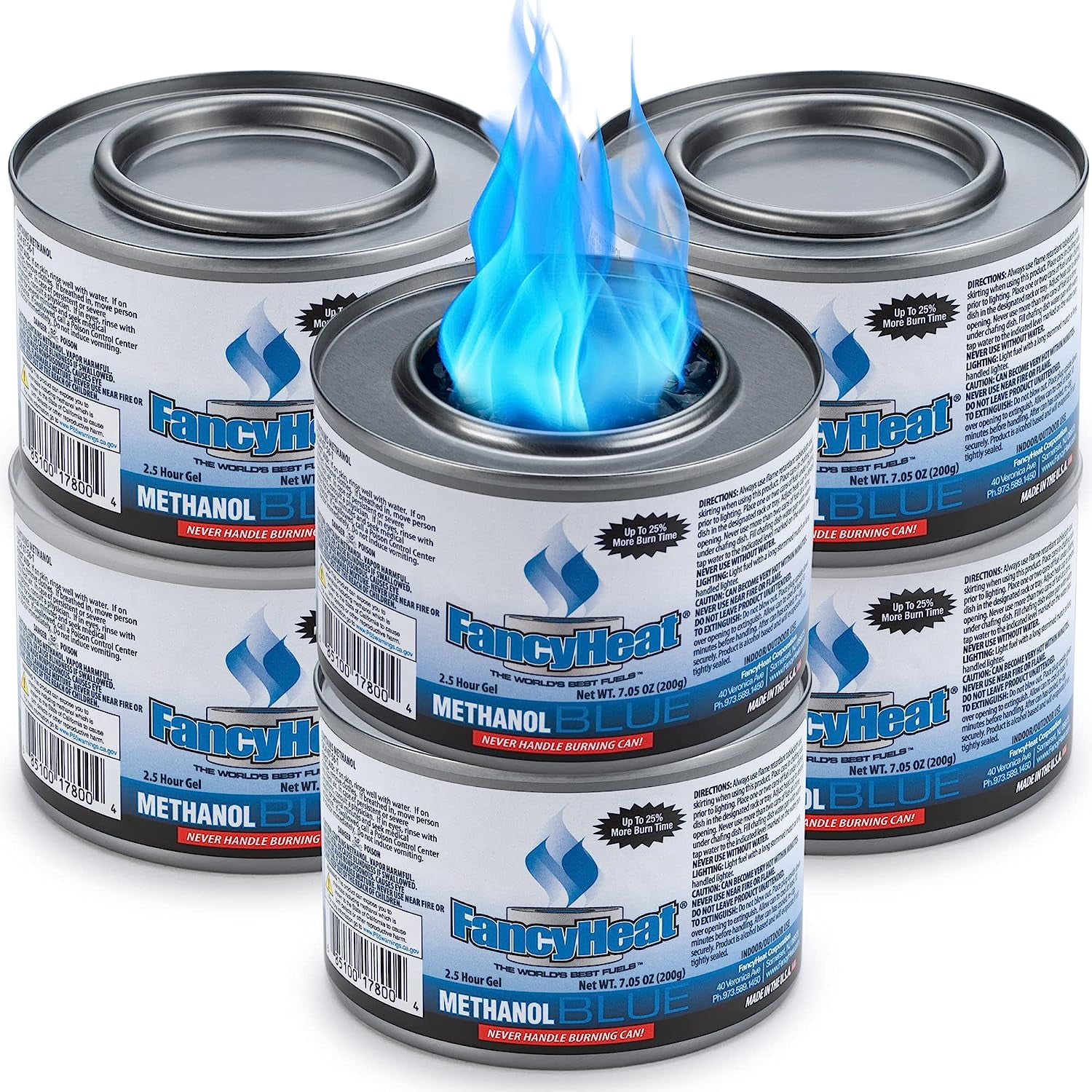 Food Warmer Gel Cans for Chafing Dish (Set of 6 Gel Warming Cans ...