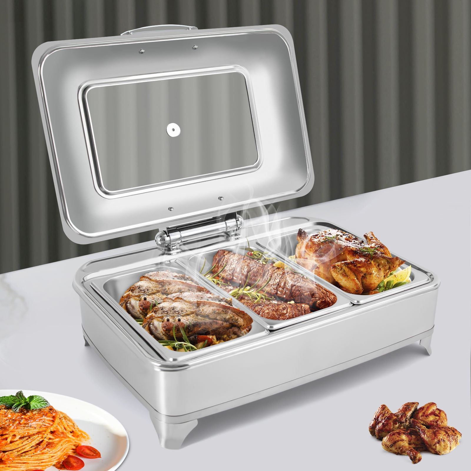 Food Warmers for Parties Buffets Electric, Stainless Steel Buffet ...