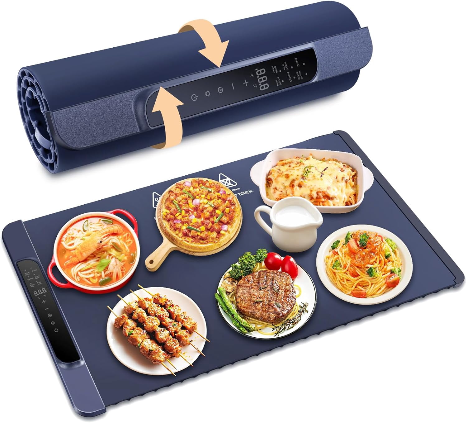 Food Warming Mat 15x25.6 Inches, Electric Warming Tray with Full ...