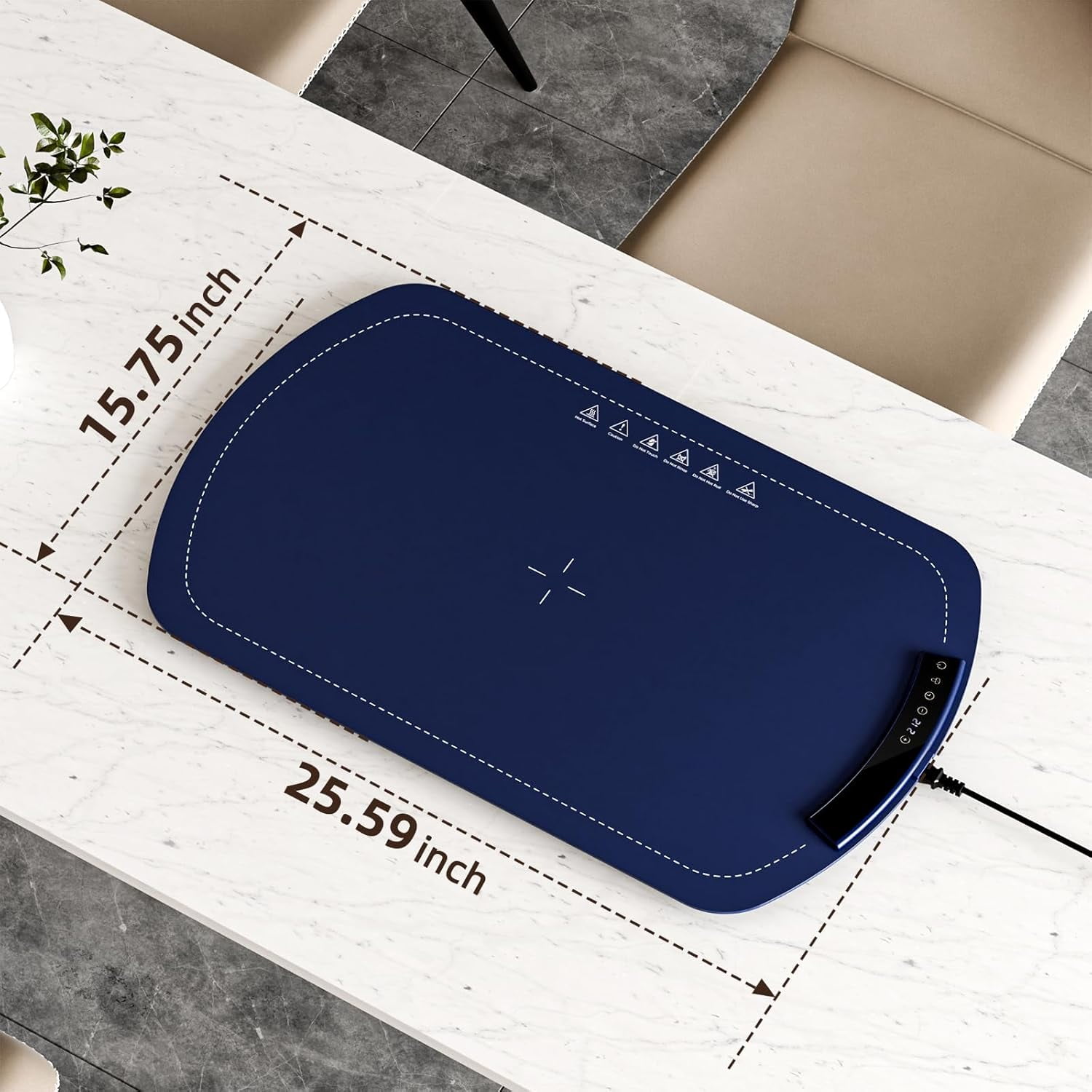 Food Warming Mat, 7-Temp Electric Warming Tray (104 ° F-212 ° F), 250W ...