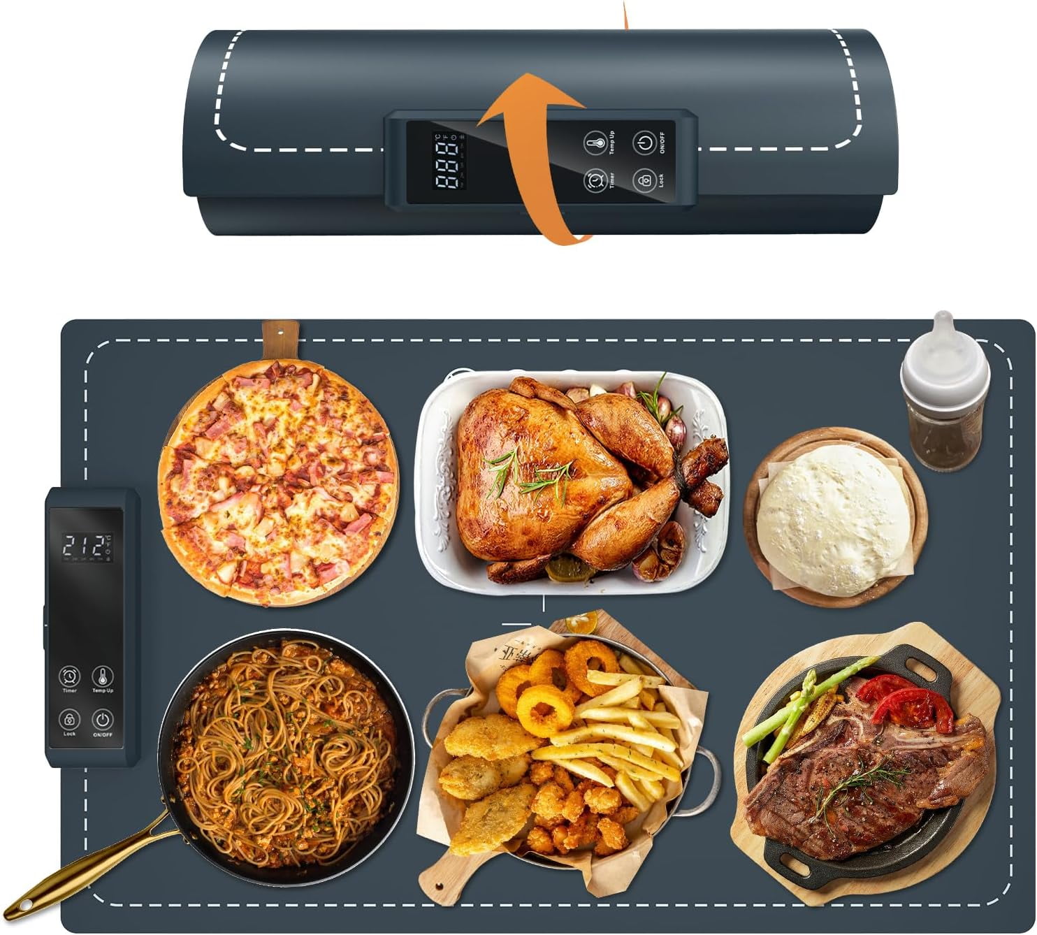 Food Warming Mat for Buffet Electric Warming Tray Upgrade High-tech Graphene Heating Film ...