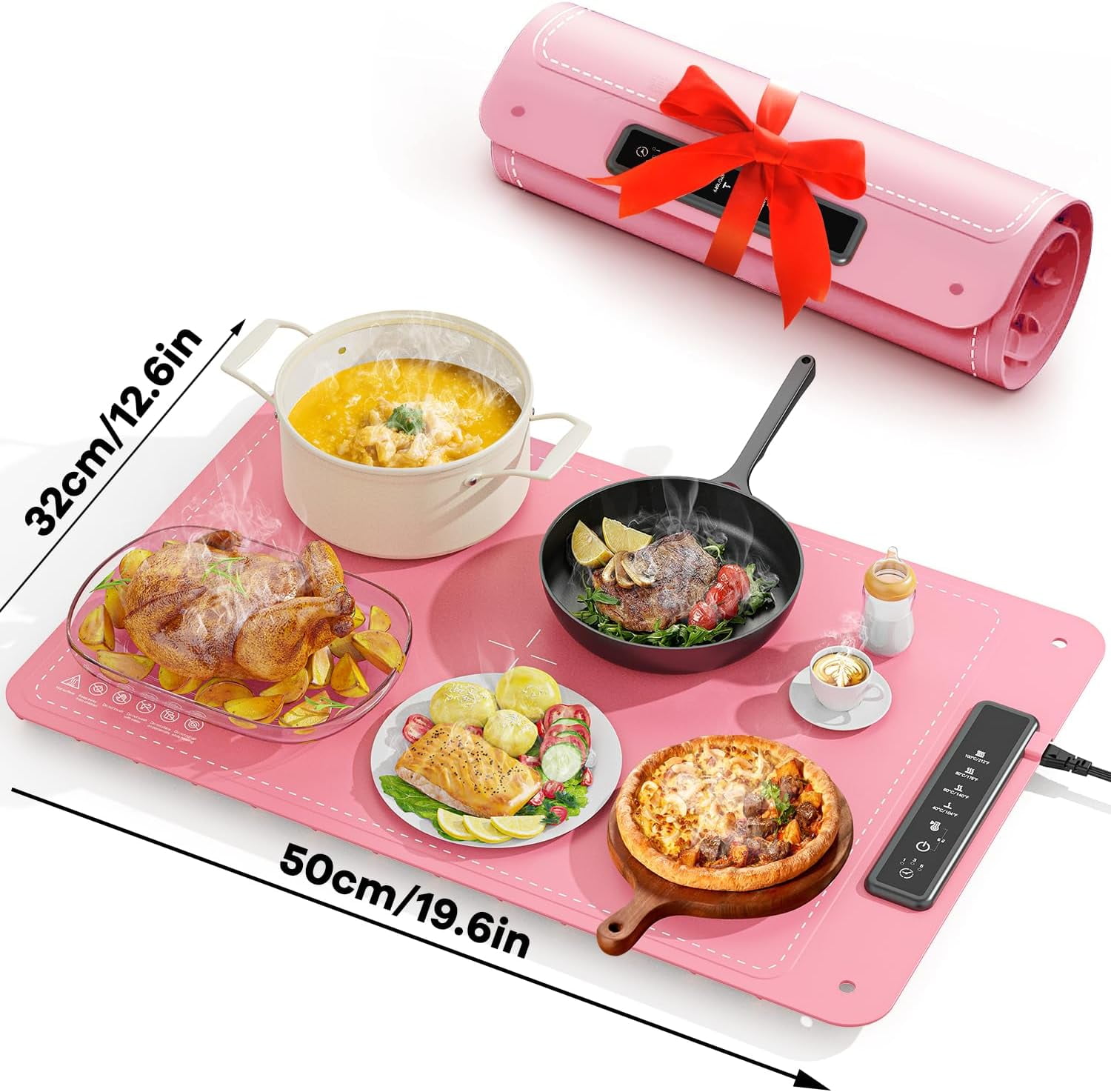 Food Warming Mat for Buffet, Electric Warming Tray with 4 Temperatures ...