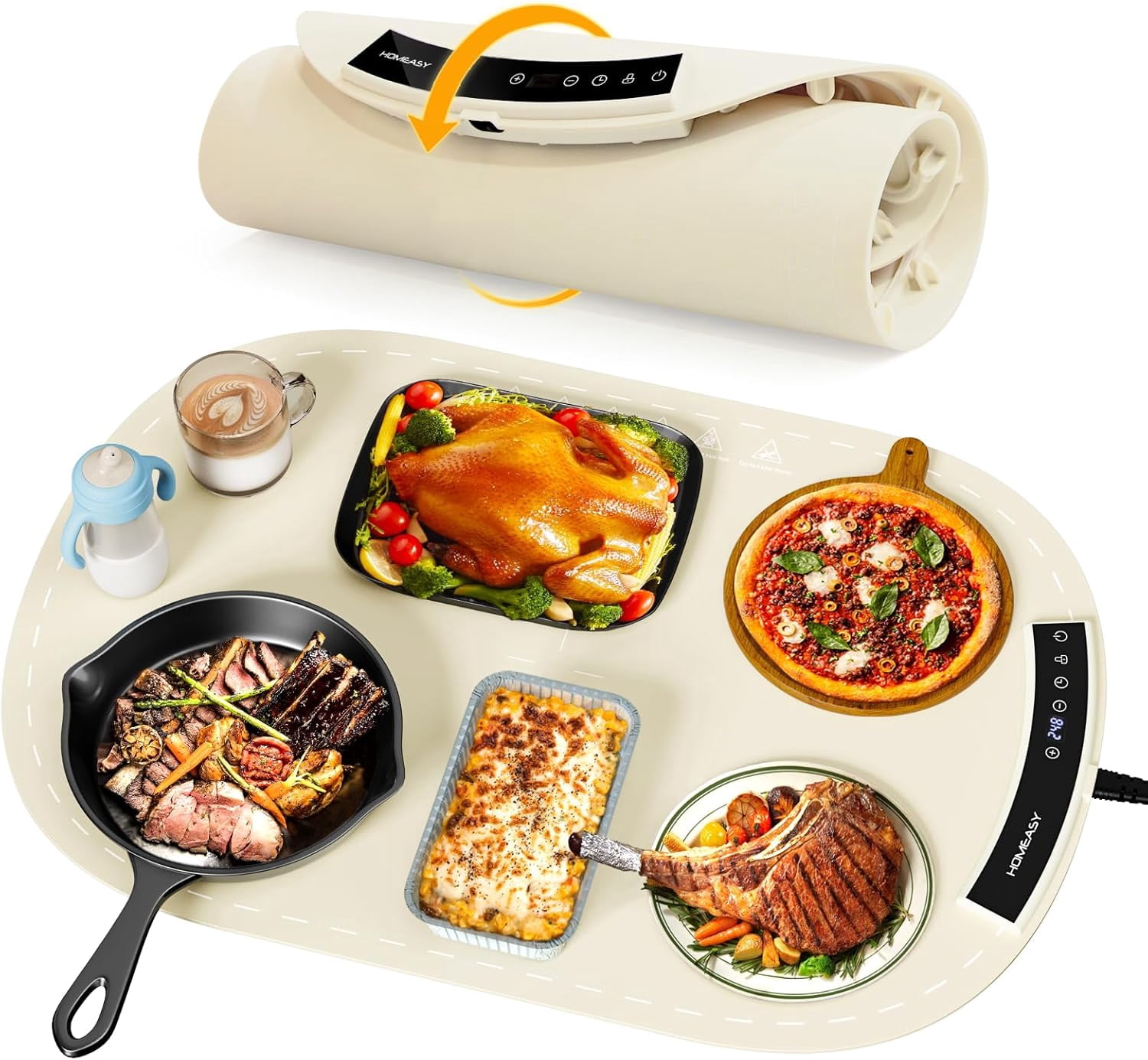 Food Warming Mat, Electric Warming Trays for Food Countertop Buffet ...