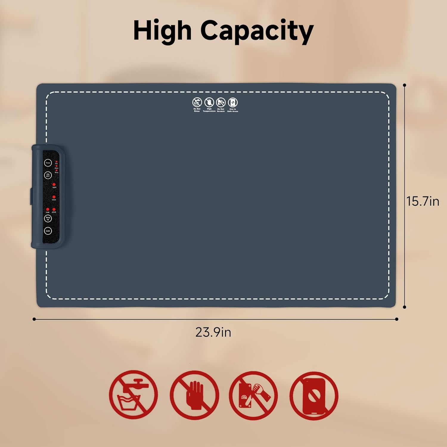 Food Warming Mat - Foldable Warming Mat for Food with Adjustable ...