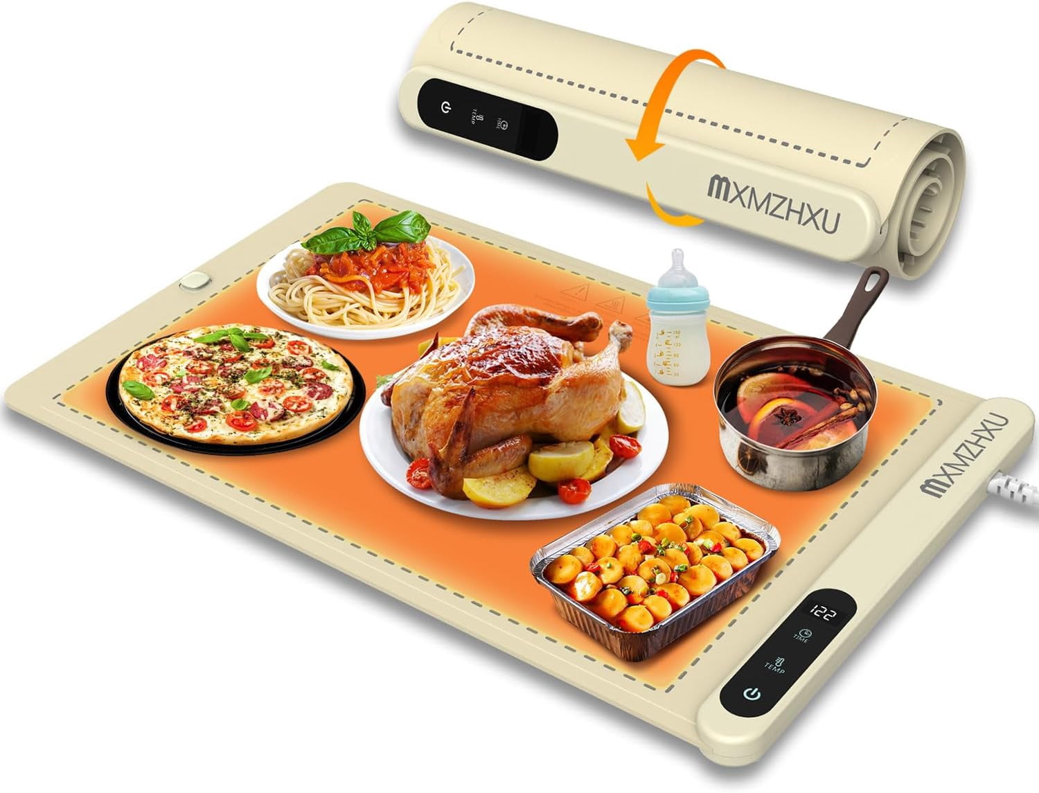 food warming mat full surface heating, upgraded graphene electric ...