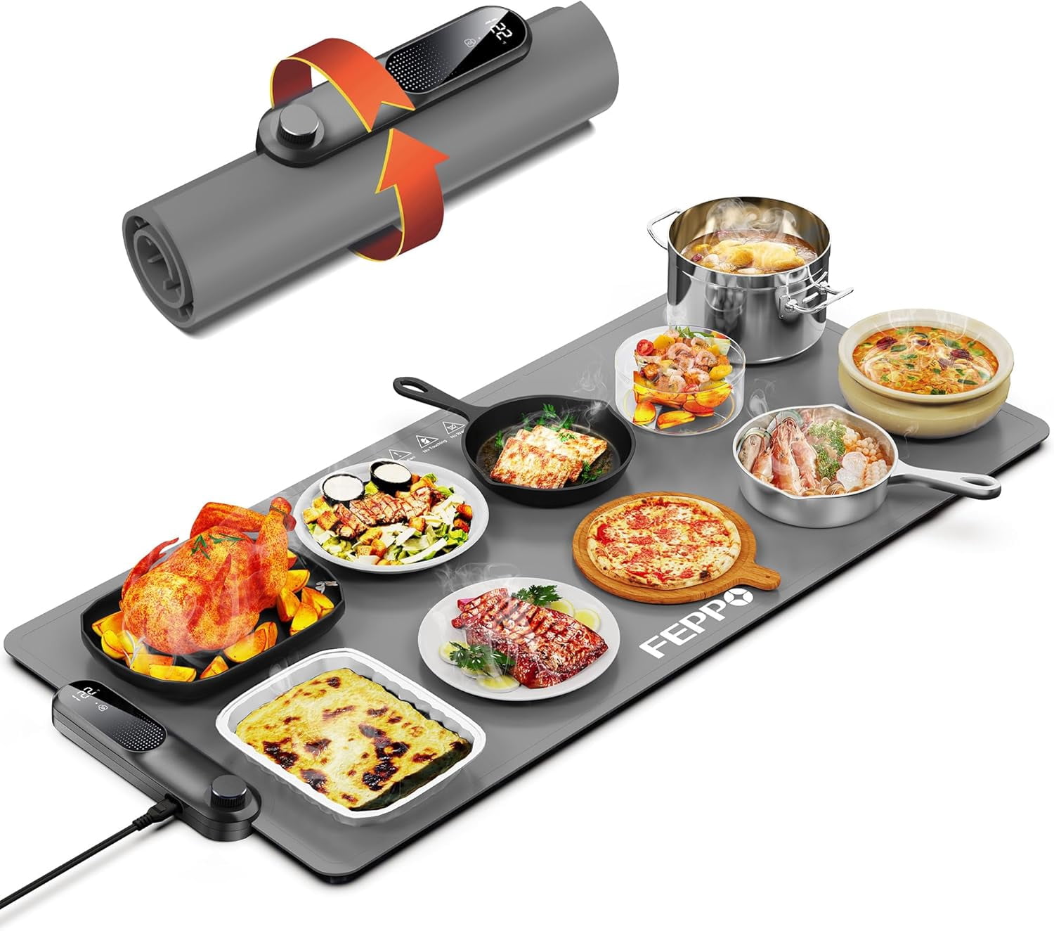 Food Warming Mat, (XXL 35”x16”) Electric Warming Trays for Buffets ...