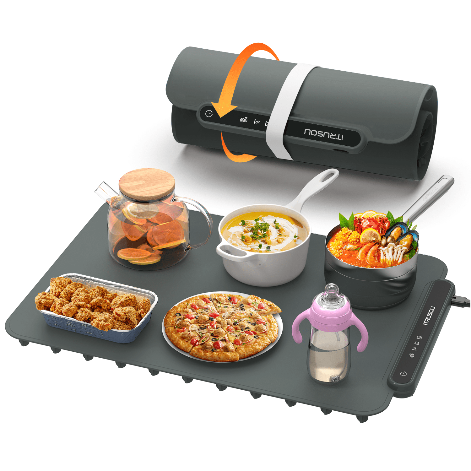 Food Warming Mat, iTRUSOU Electric Warming Tray Full Surface Heating to ...