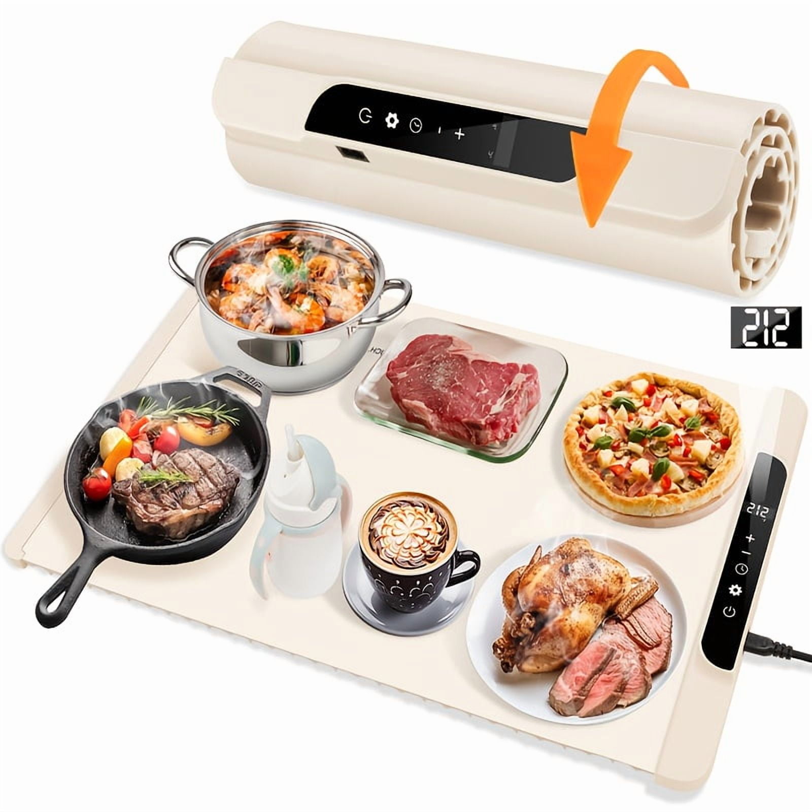 Food Warming Pad, Silicone Material, 3 Temperature Levels & 6-hour ...