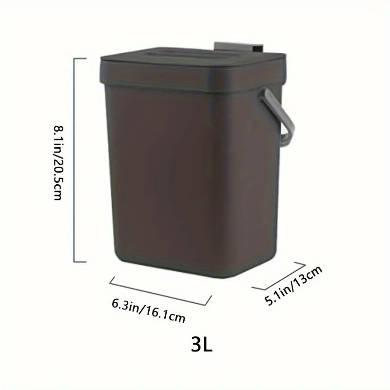 Food Waste Basket Bin for Kitchen, Small Countertop Compost Bin with ...
