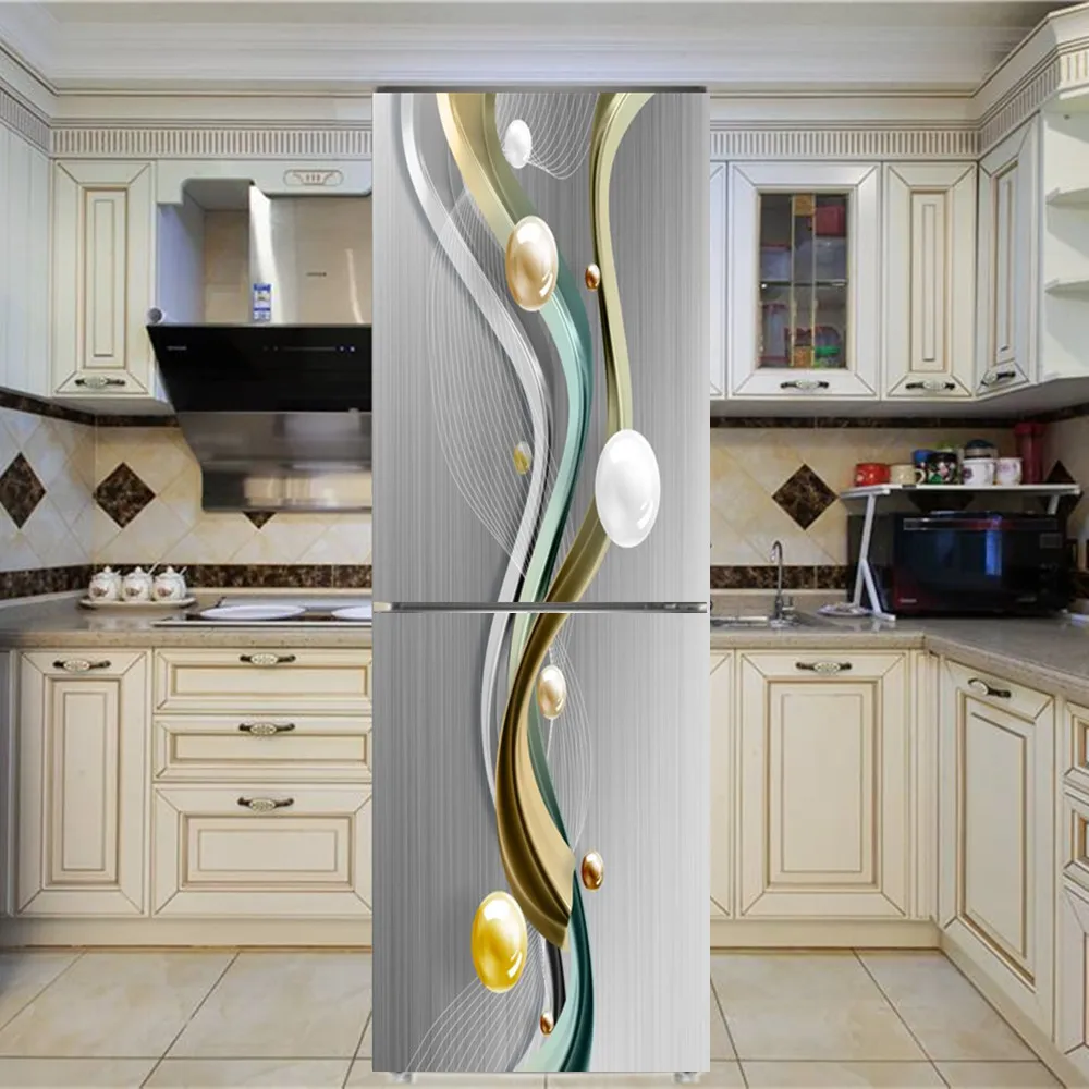 Food and Condiments Kitchen Fridge Sticker Wallpaper PVC Refrigerator ...