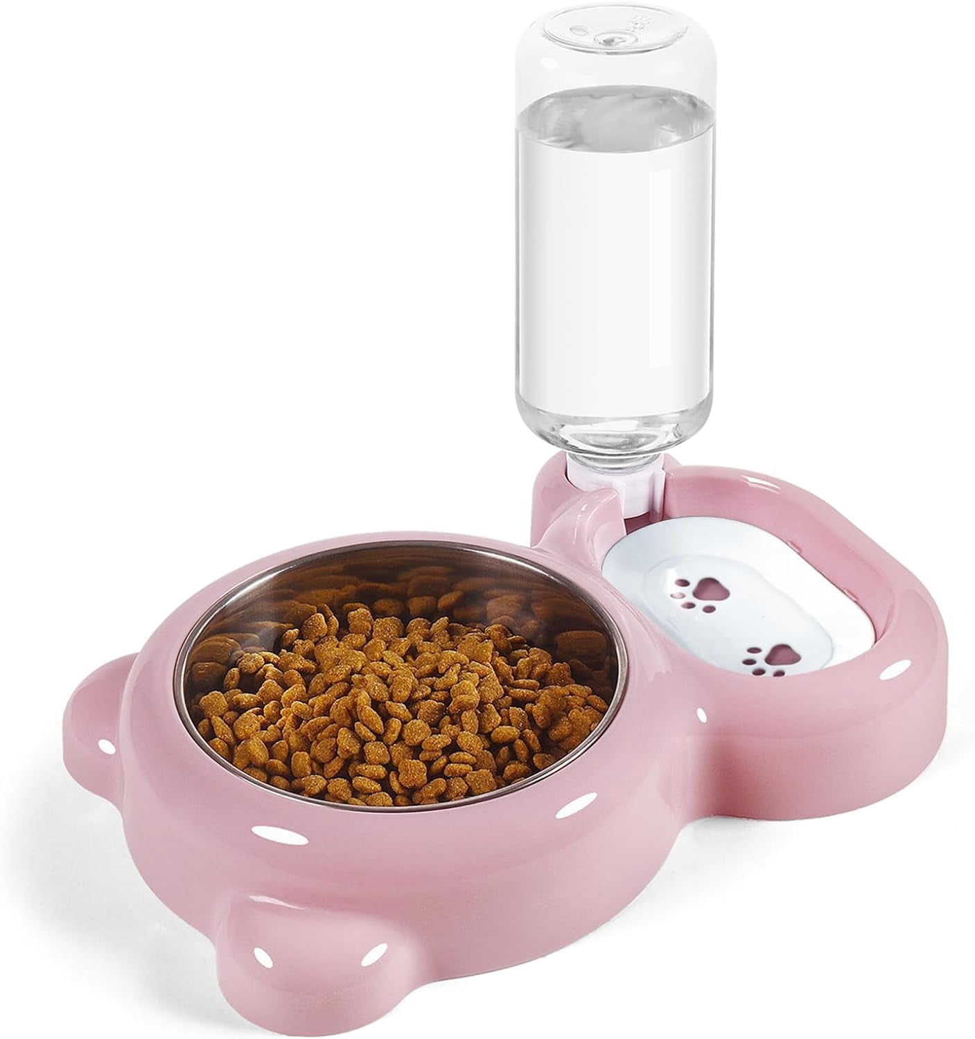 Dog Bowls, Cat Food and Water Bowl Set with Water Dispenser and ...