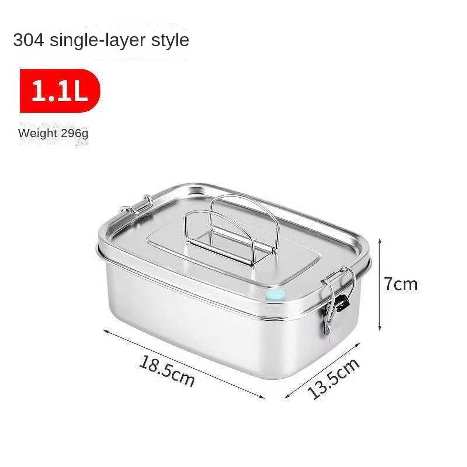 Food grade 304 stainless steel lunch box rectangular with lid student ...