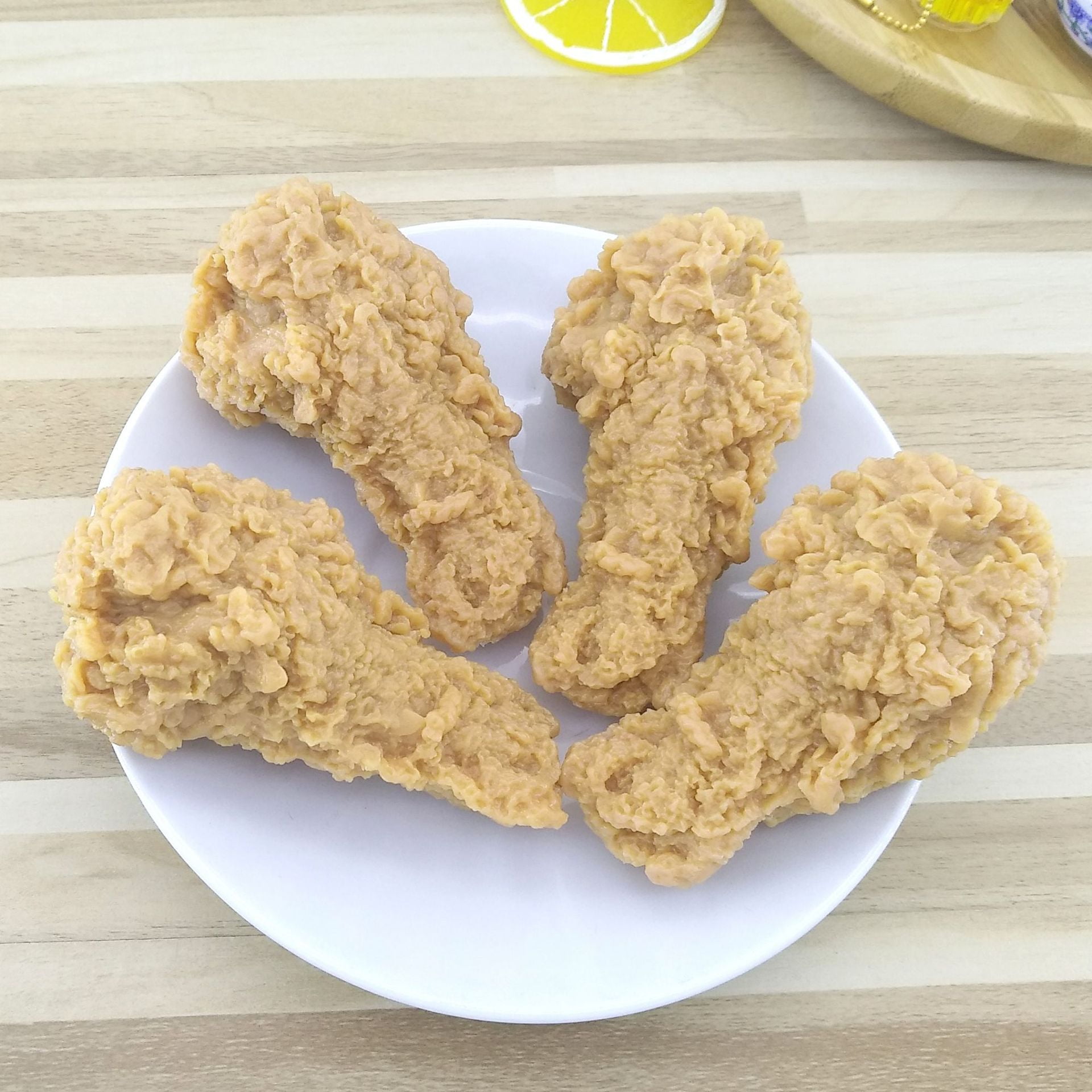 Food keychain simulation kfc family bucket fried chicken leg chicken ...