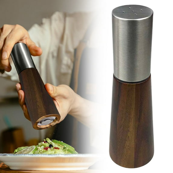 Food storage containers And Pepper Grinder Mill With Wood Base ...