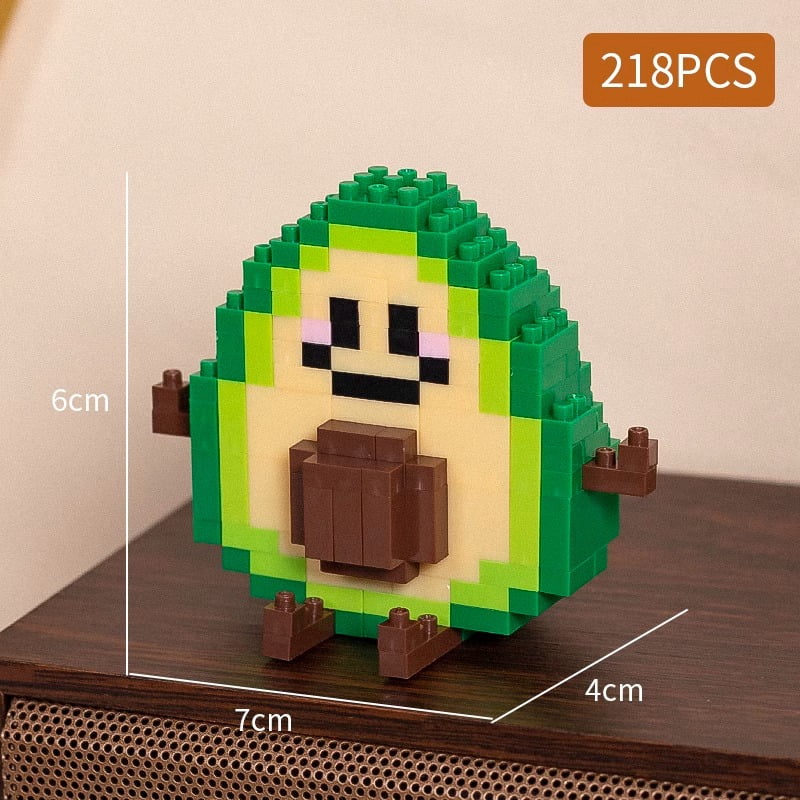 Food styling, mini building block toys, fruit stacking, desktop ...