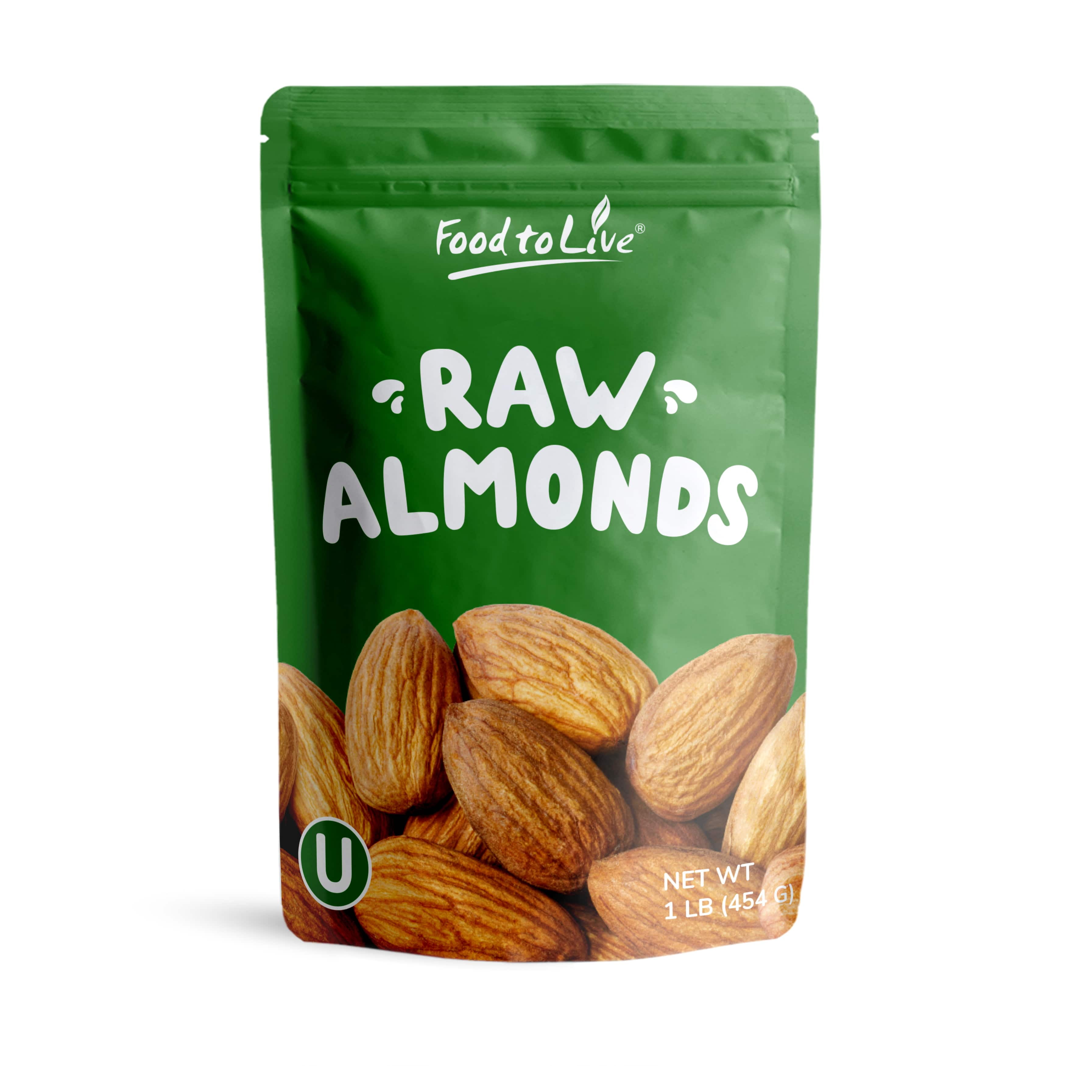 Food to Live, California Almonds, 1 Pound, Kosher - Walmart.com