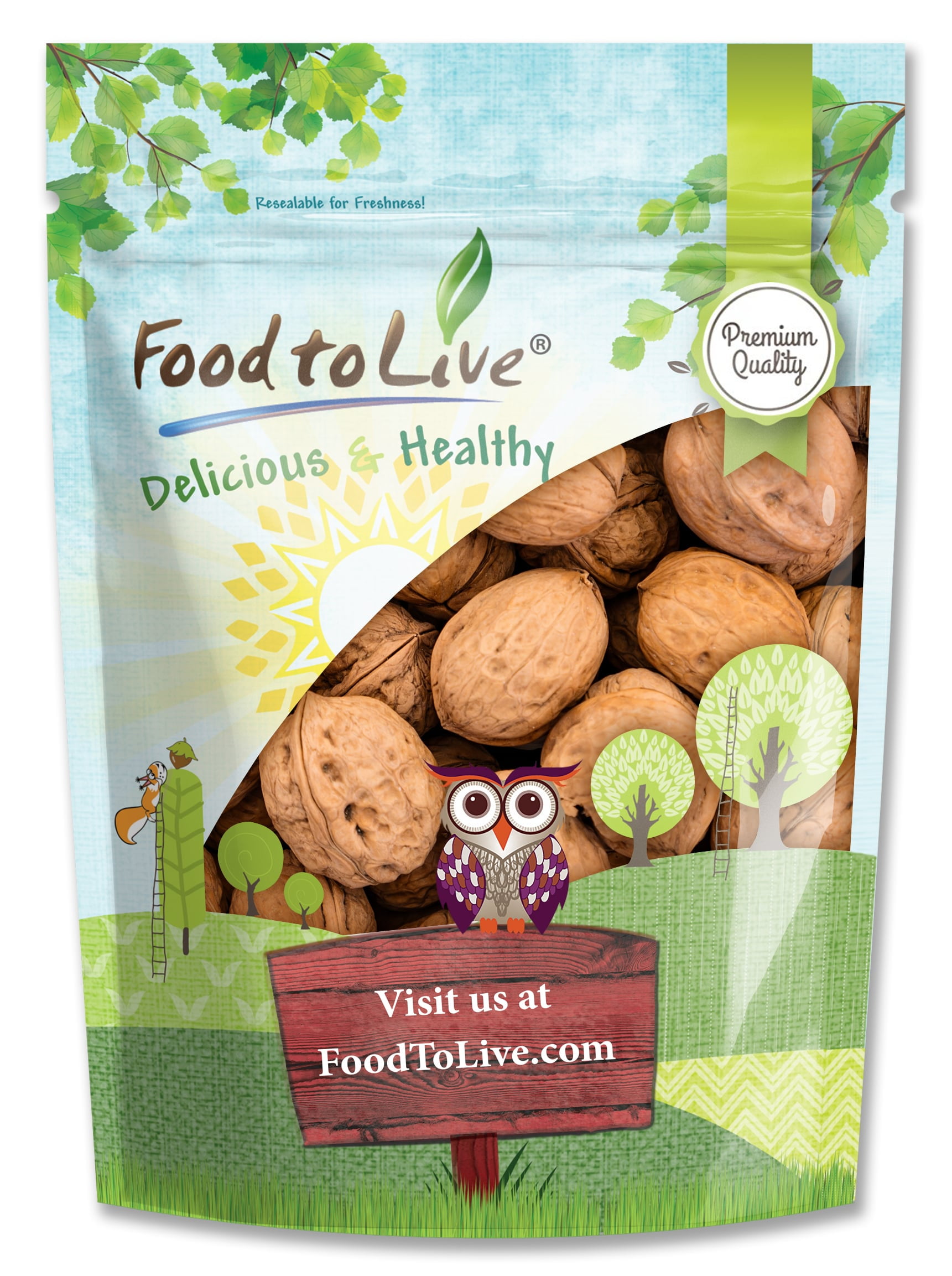 Food to Live Jumbo Walnuts in Shell, 10 Ounces – California Chandler ...