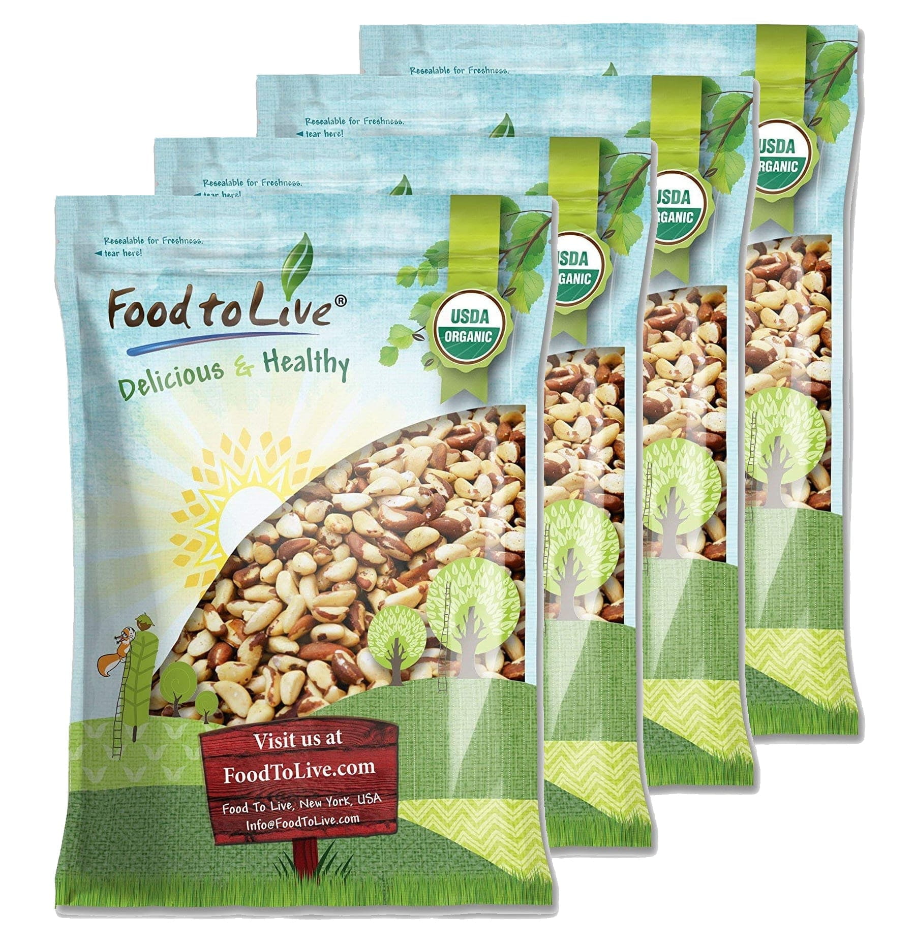 Food to Live, Organic Brazil Nuts, 44 Pounds, Raw - Walmart.com