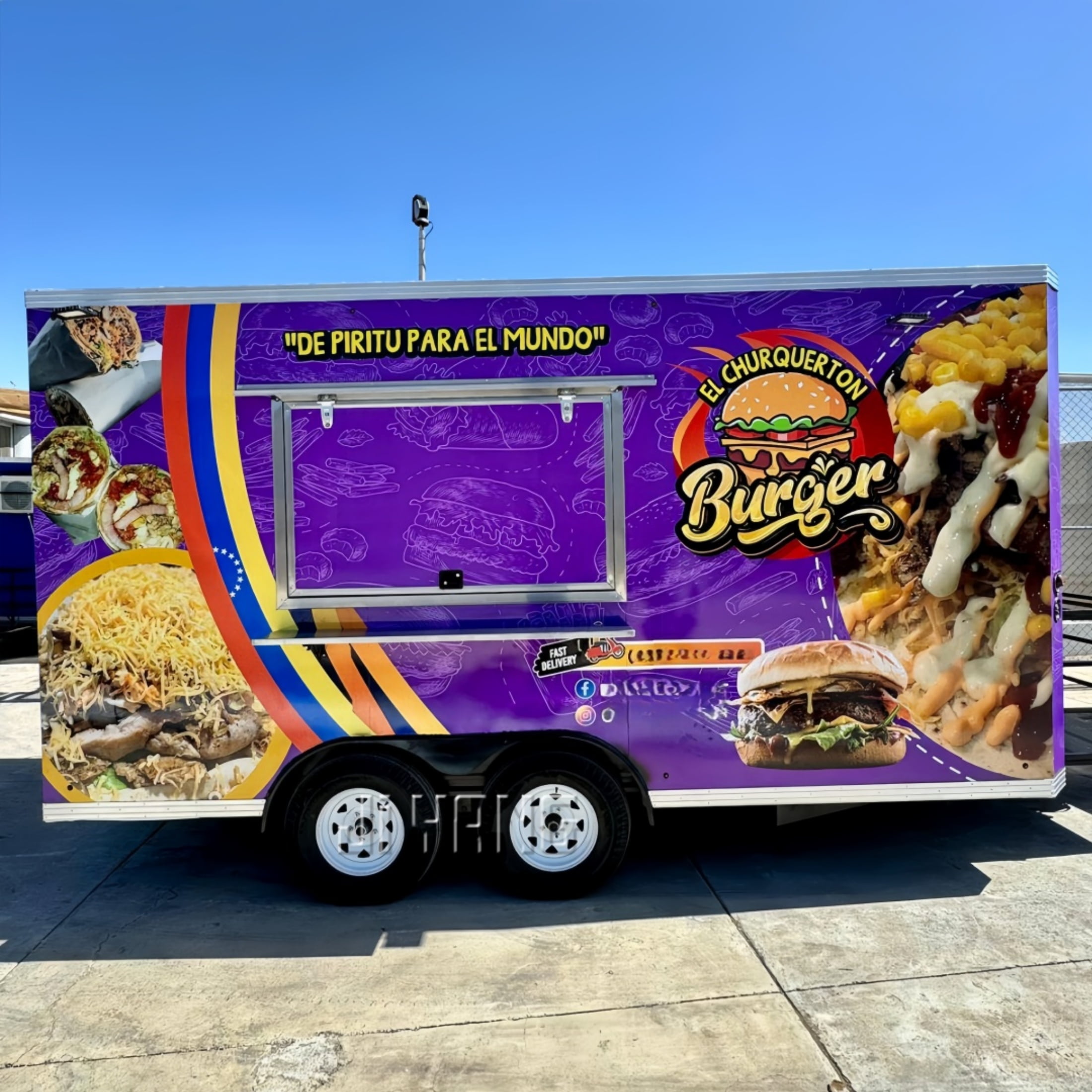 Food trailer Fully Equipped Food Truck for Selling on the Street ...
