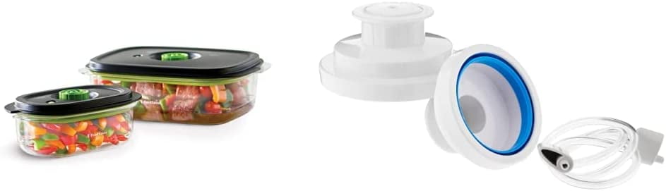 FoodSaver 2116382 Preserve & Marinate Vacuum -Containers,1- 3 cup and 1 ...