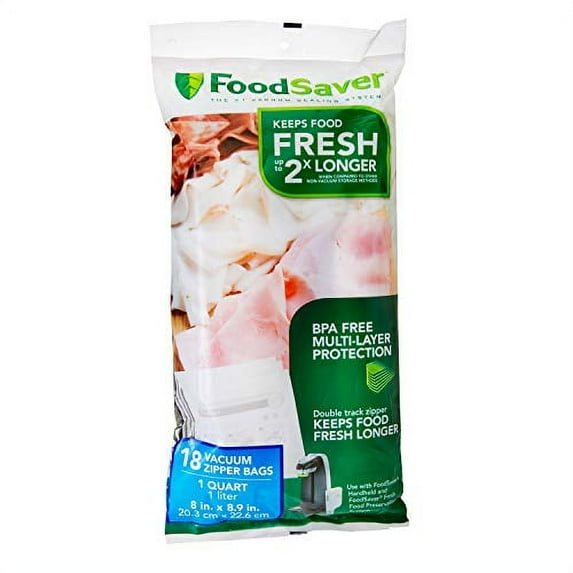 FoodSaver FreshSaver 1-Quart Vacuum Zipper Bags (18 Count) - Walmart.com