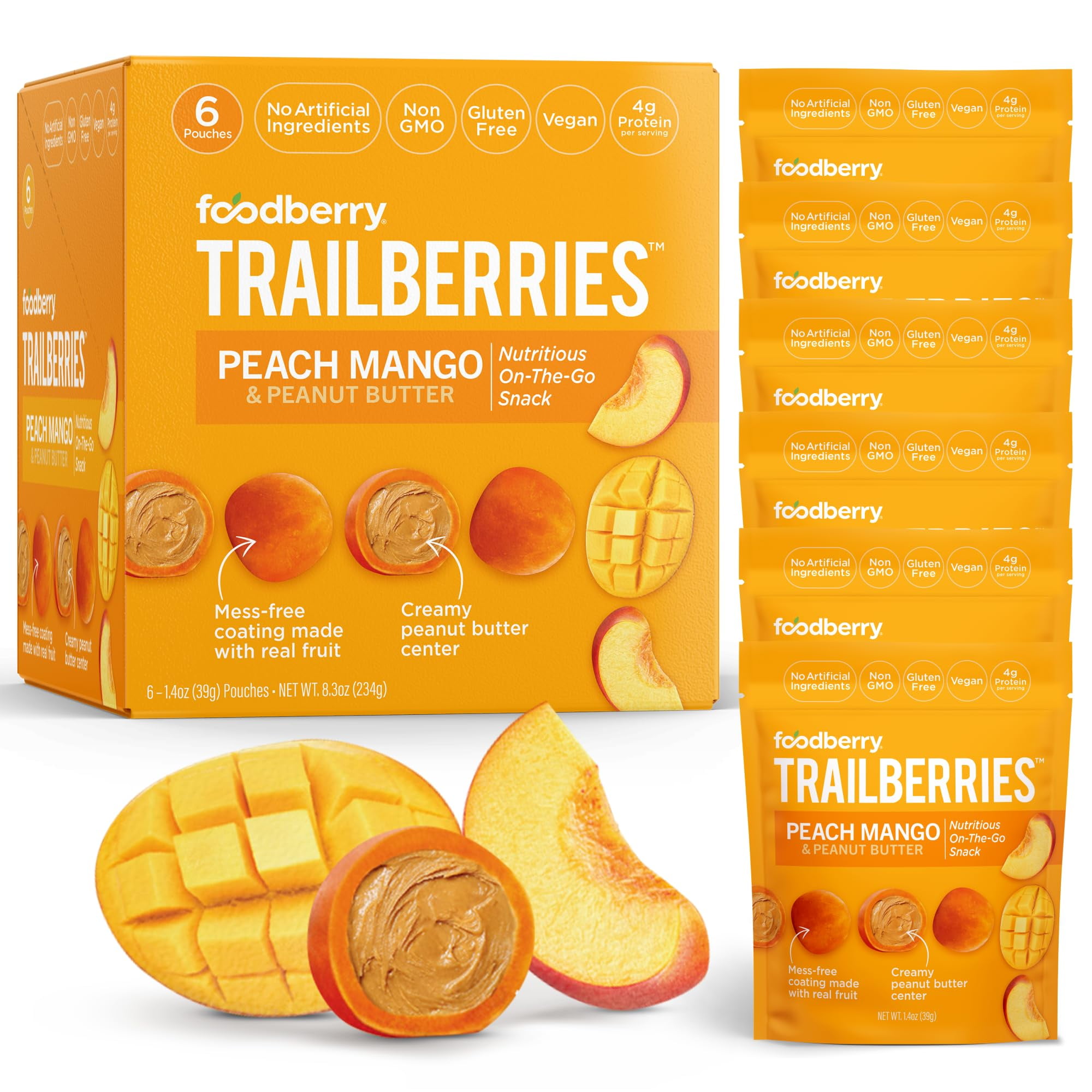 Foodberry Peach Mango & RRF12 Peanut Butter Trailberries, Nutritious ...