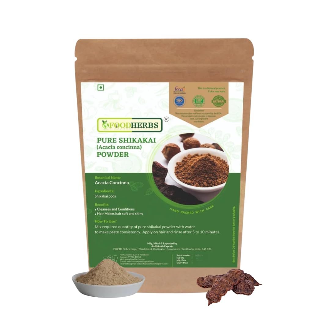 Foodherbs Shikakai Powder 1kg Pure Herbal Hair Cleanser Conditioner ...