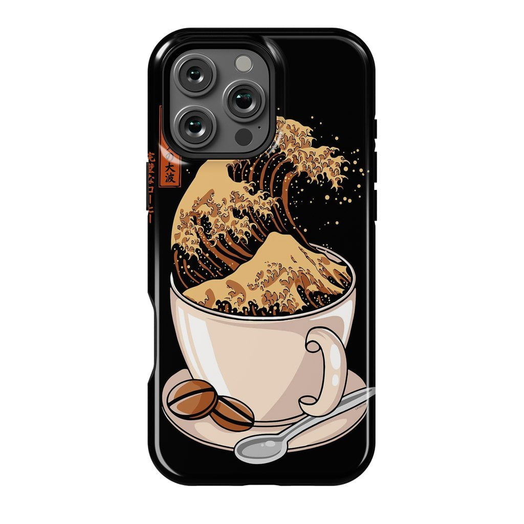 Foodie Art The Great Wave of Cappuccino Phone Case for iPhone 12 to 17 ...