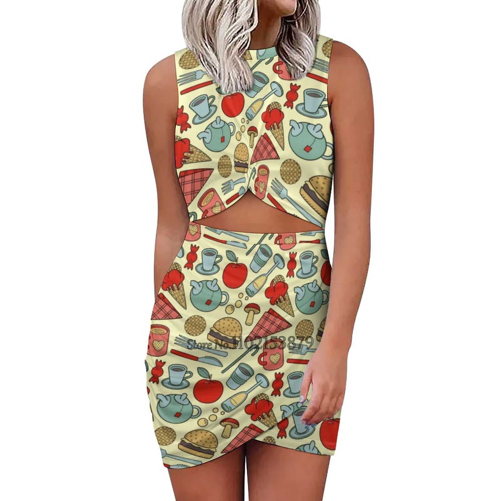 Foodie Back Lacing Backless Dress Women Kawaii Square Collar Dress 6Xl ...