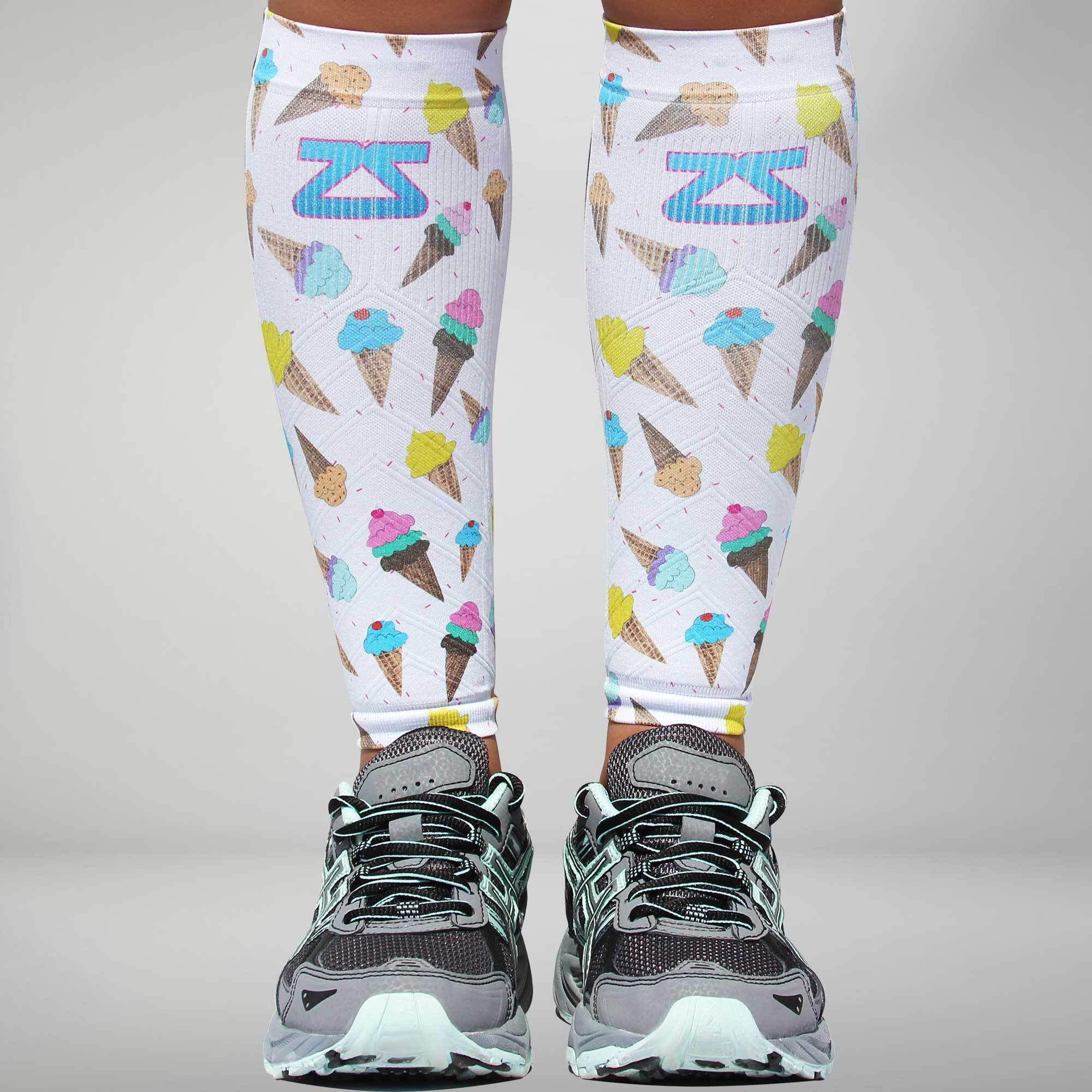 Foodie Compression Leg Sleeves S/M / Ice Cream - Walmart.com