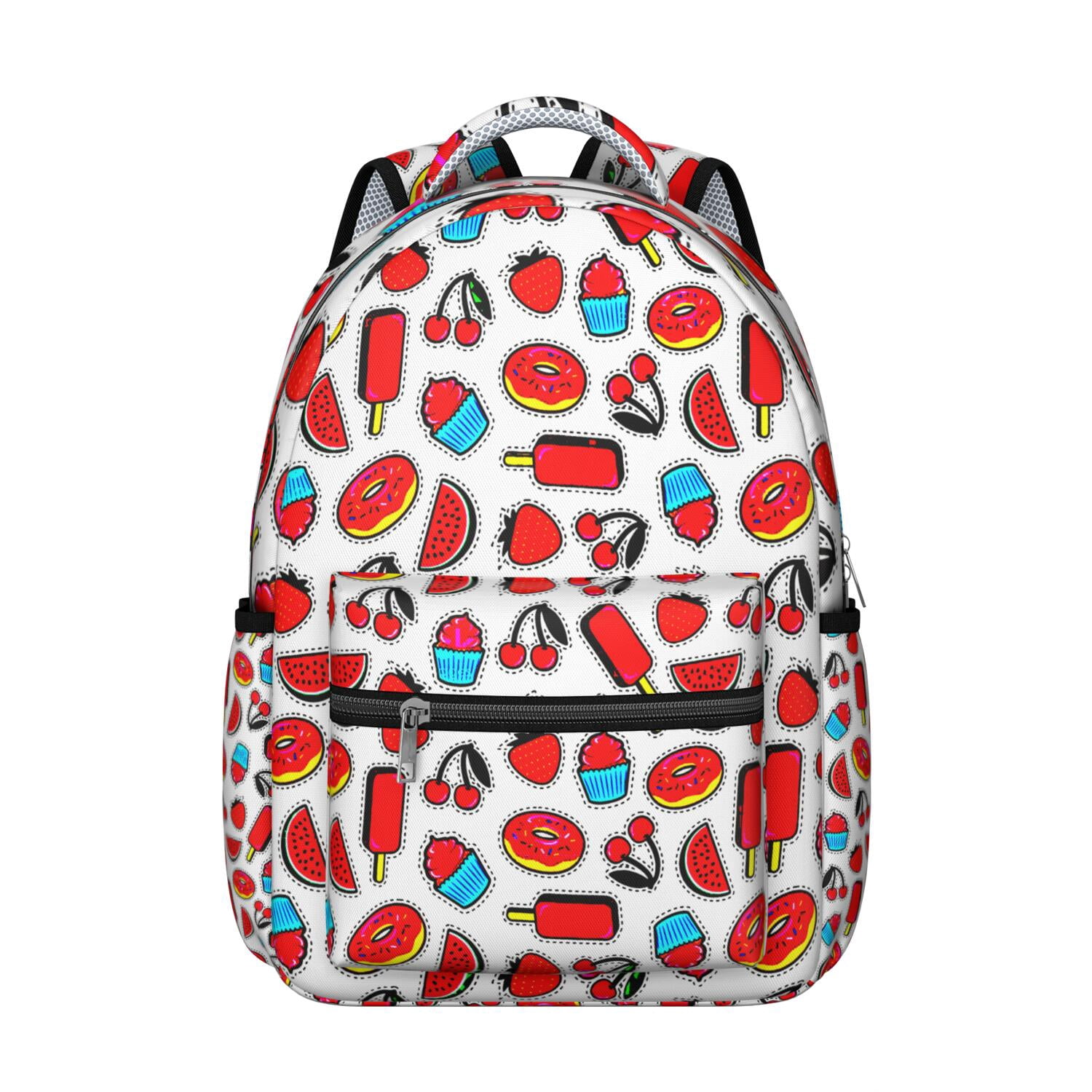 Foodie Donut Students Backpack Dessert Colorful Funny Cute Candy Cake ...