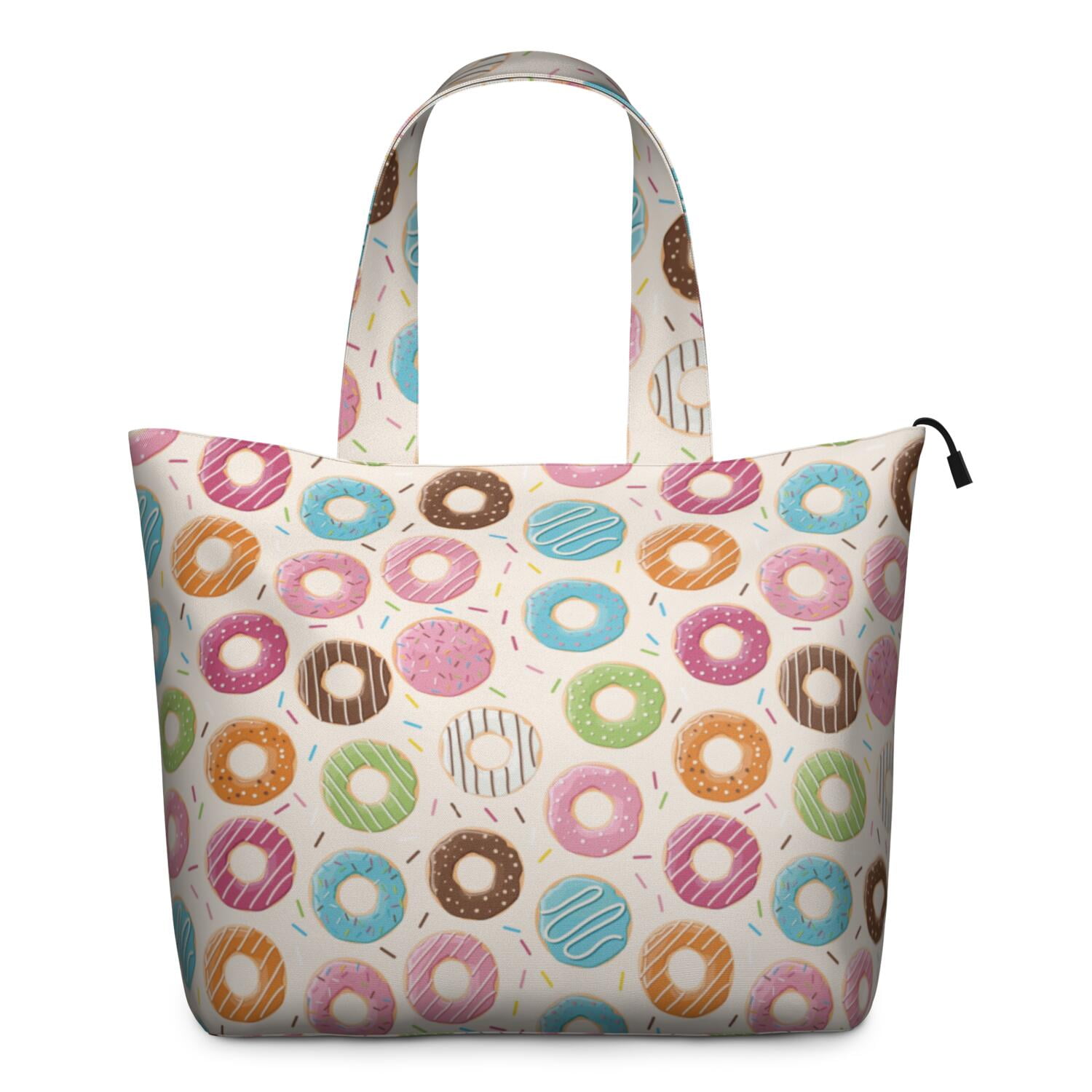 Foodie-Friendly Donut Print Weekender Bag, Lightweight Carry-On Tote ...