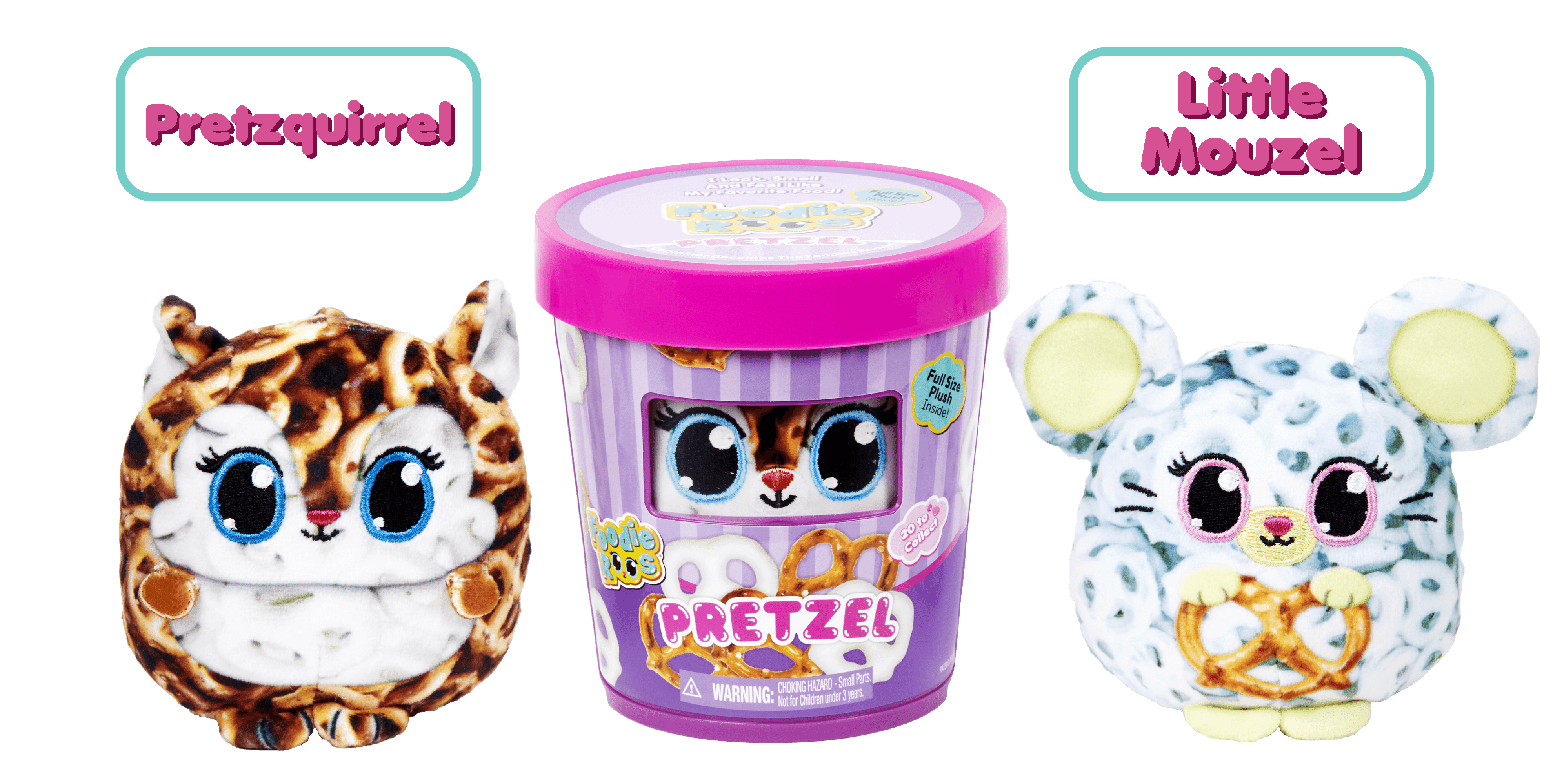 Foodie Roos - Snack-a-Roo Plush Pretzels Edition - Surprise Squeezable ...