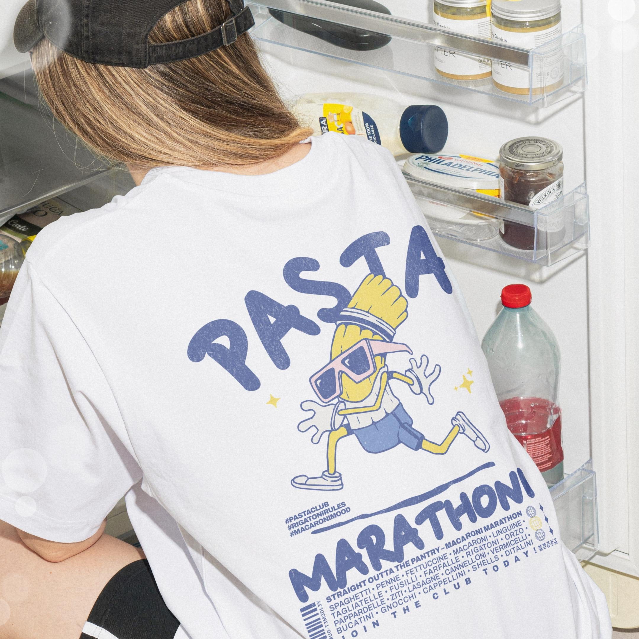 Foodie Running Shirt Pasta Marathoni Tee, Funny Marathon Shirt, 90s ...