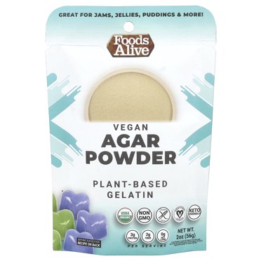 Agar Agar Powder 2oz - Vegan, Healthy Baking Ingredient with Excellent ...