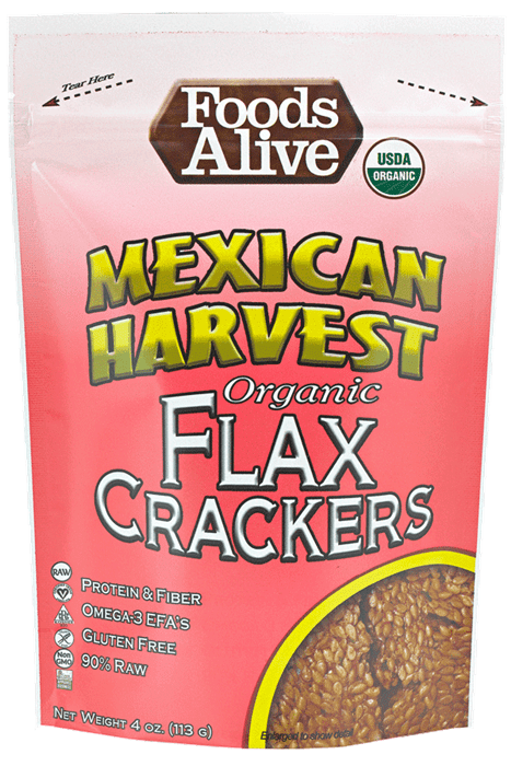 Foods Alive Mexican Harvest Flax Crackers, 4 Oz - Walmart.com